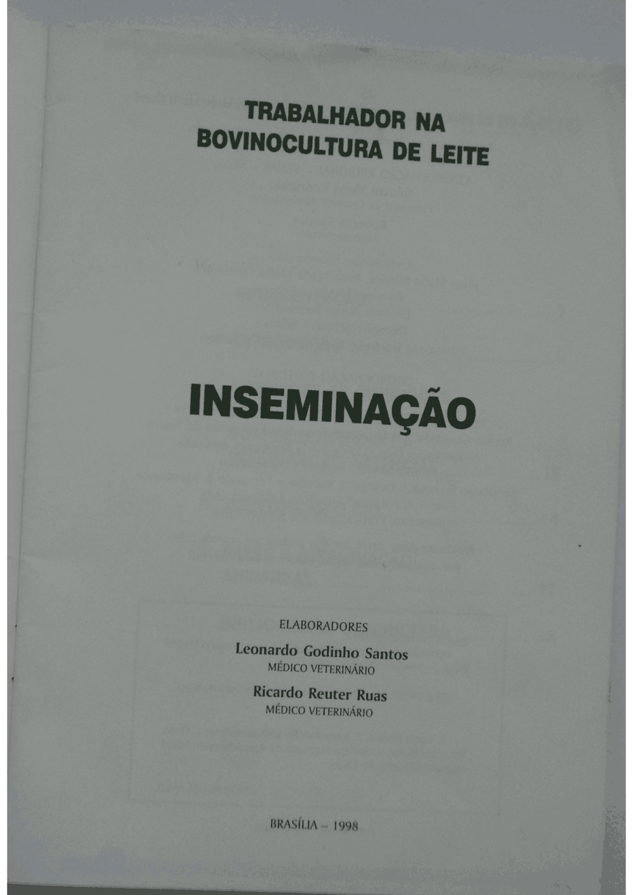 Inseminação Artificial Bovino De Corte Informação Tecnica Docsity