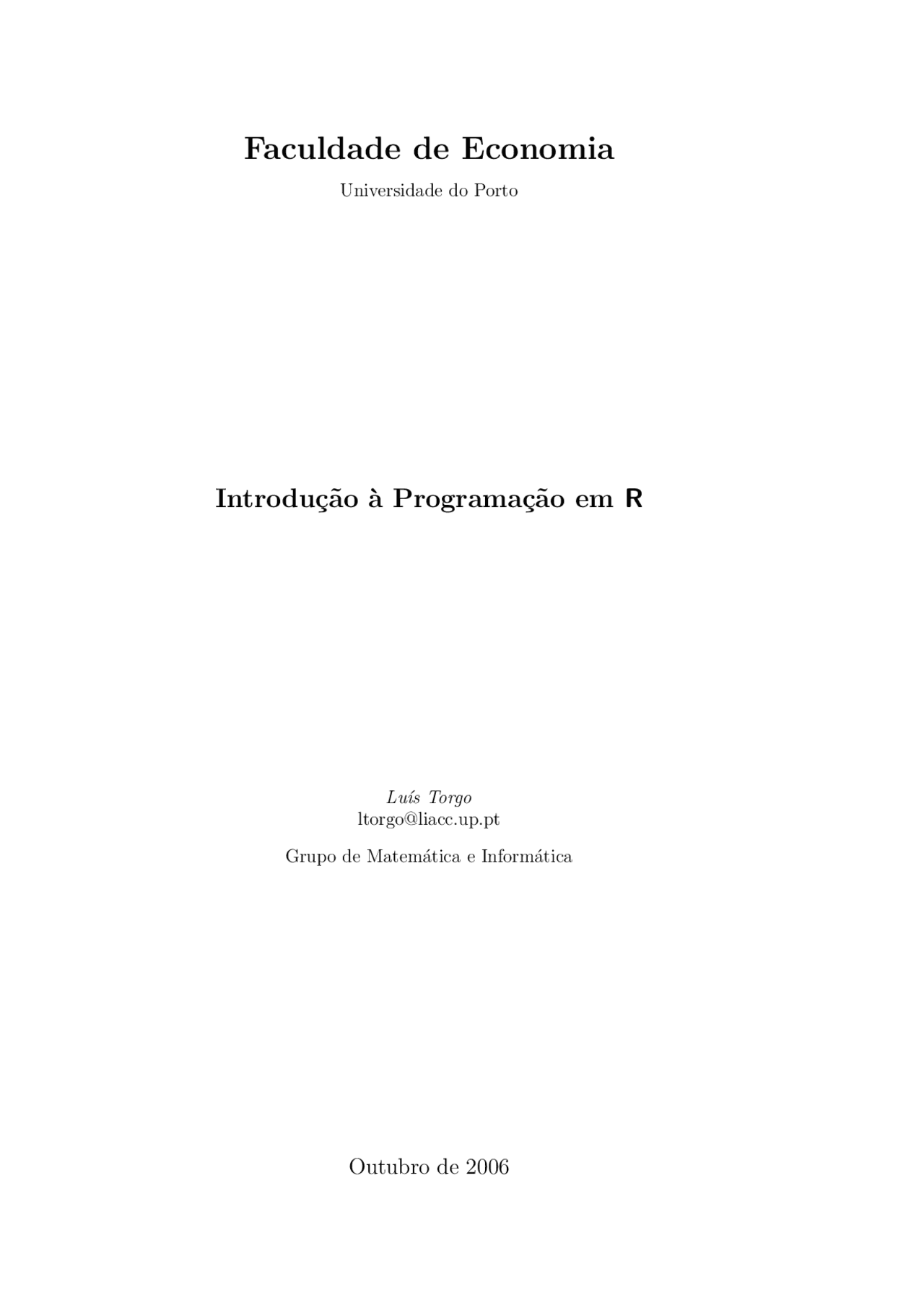 Programação Em R Apostila De Programação Em R Desenvolvida Por Luiz