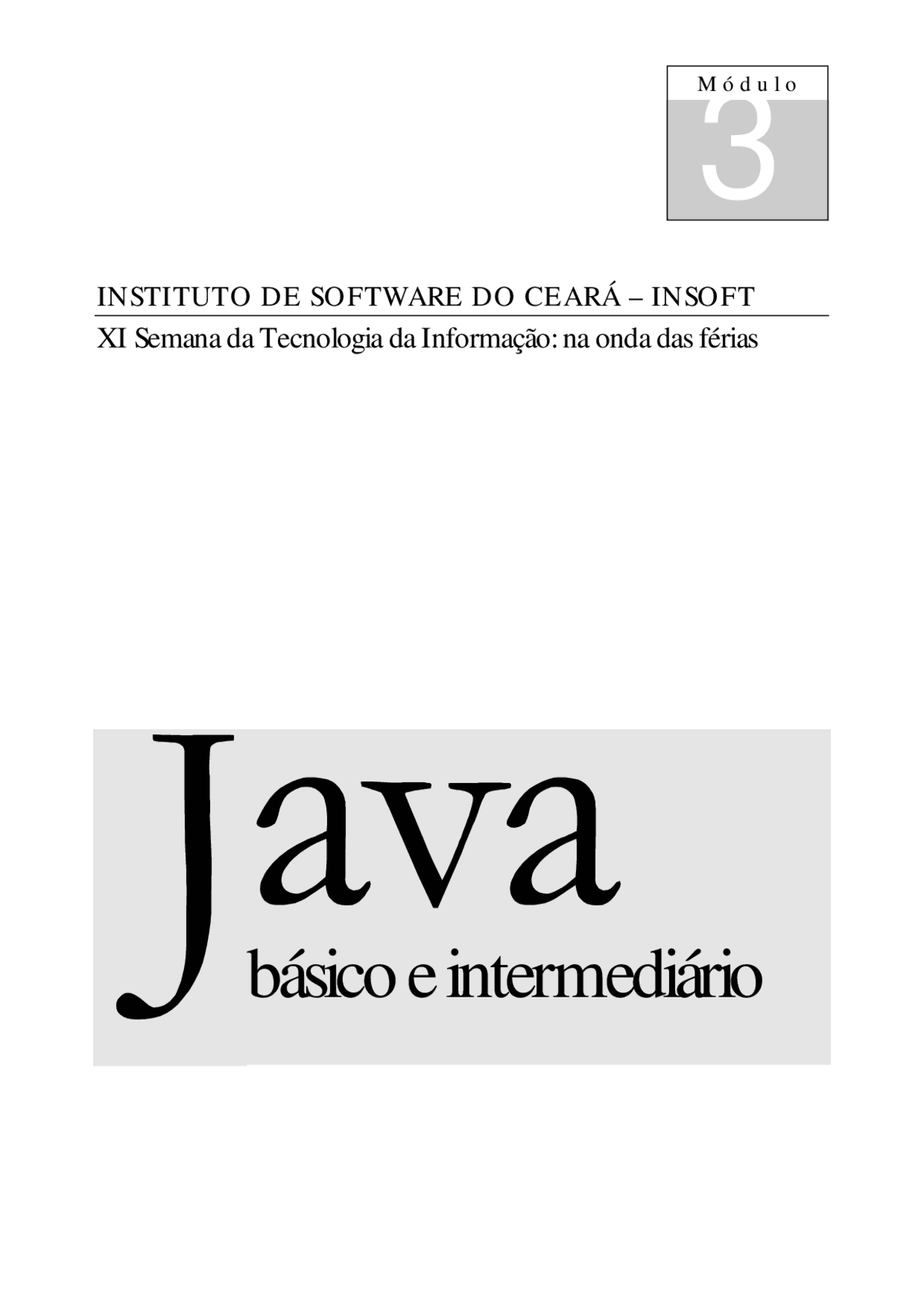 Java Básico E Intermediário Manual De Java Docsity