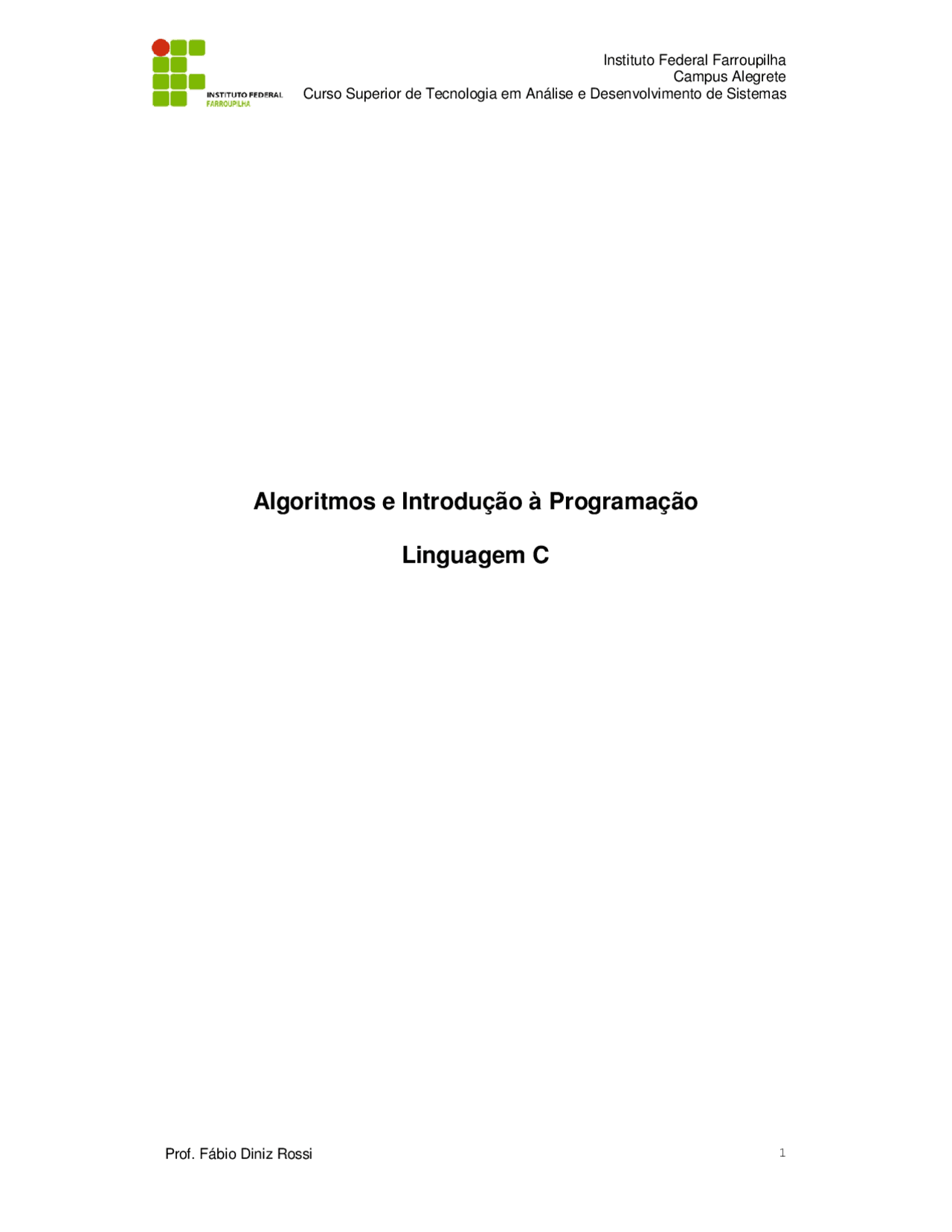 Algoritmos E Introdução A Programação Apostila De Introdução Docsity