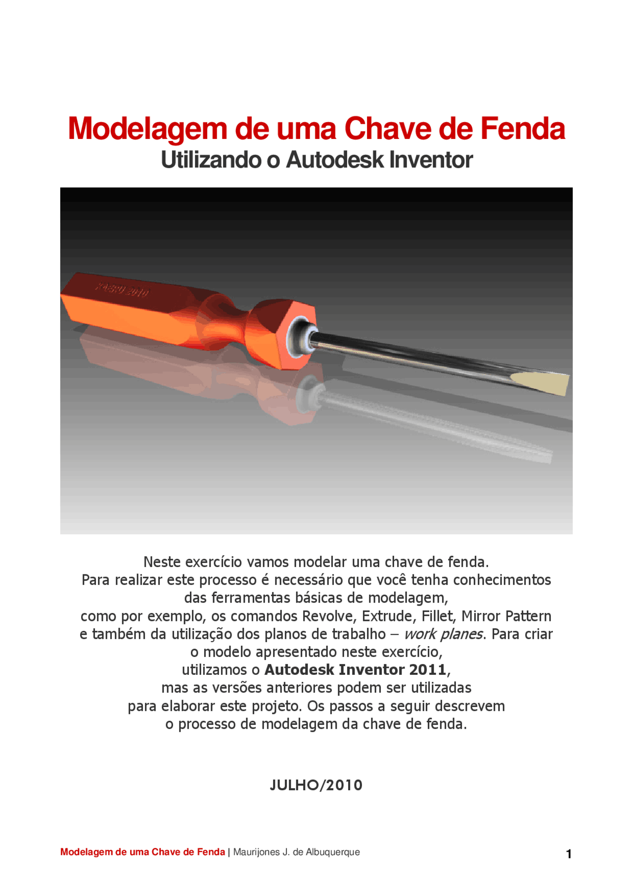 34500150 - Modelagem - de - uma - Chave - de - Fenda - AutoDesk ...