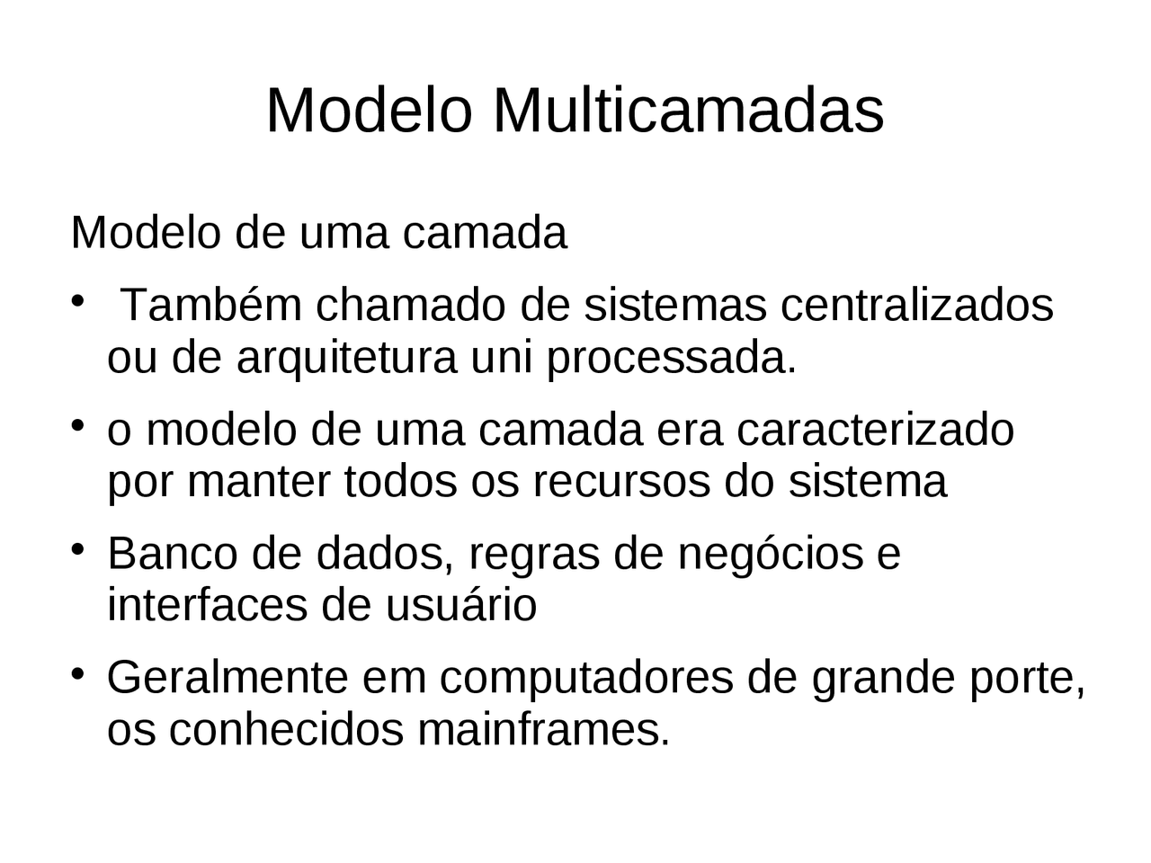 Programação Multi Camadas Programação Multi Camadas Docsity