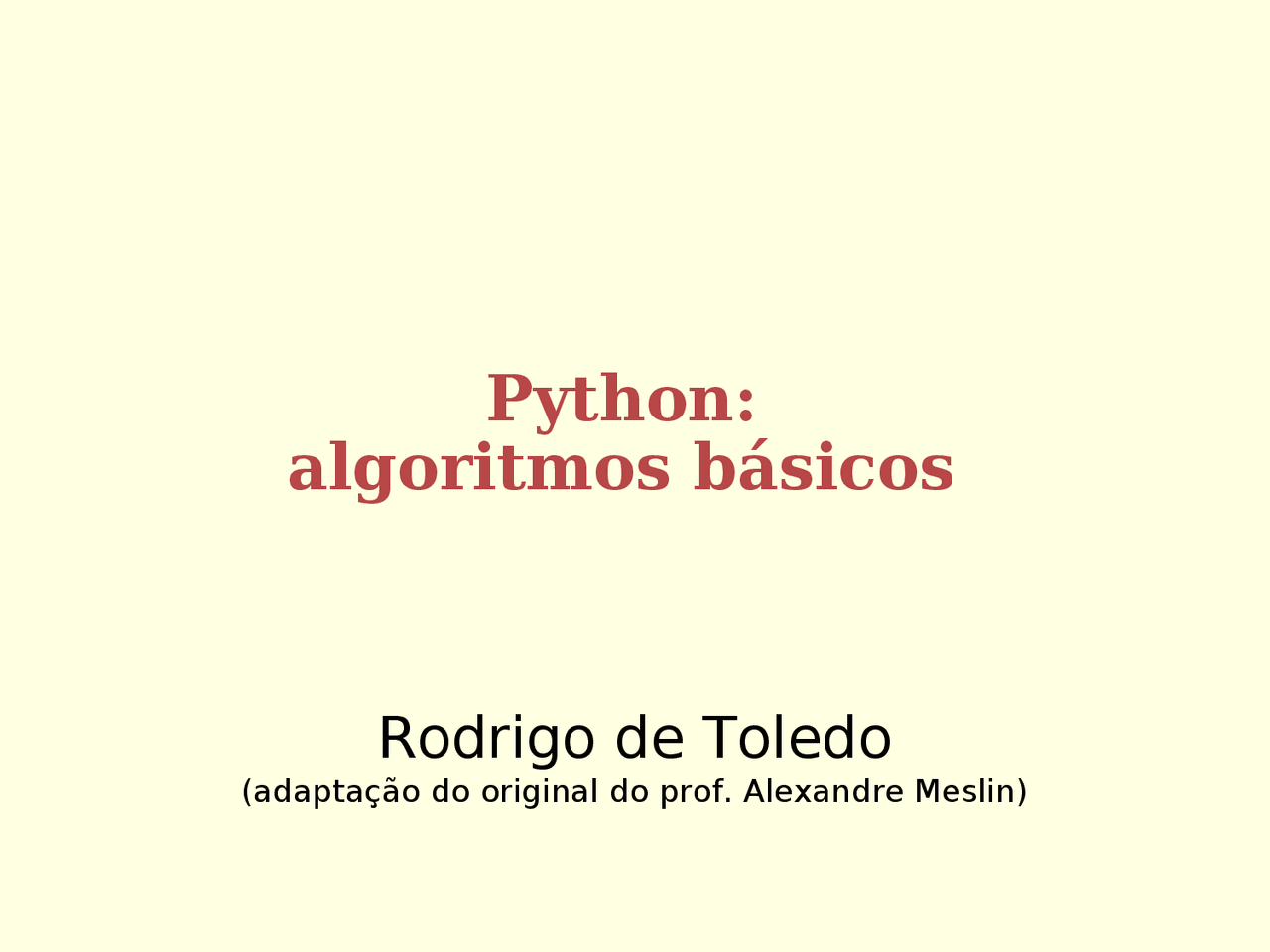 Python 03 Amgoritmos Básicos Série De Slides Ensinando A Sintaxe Da