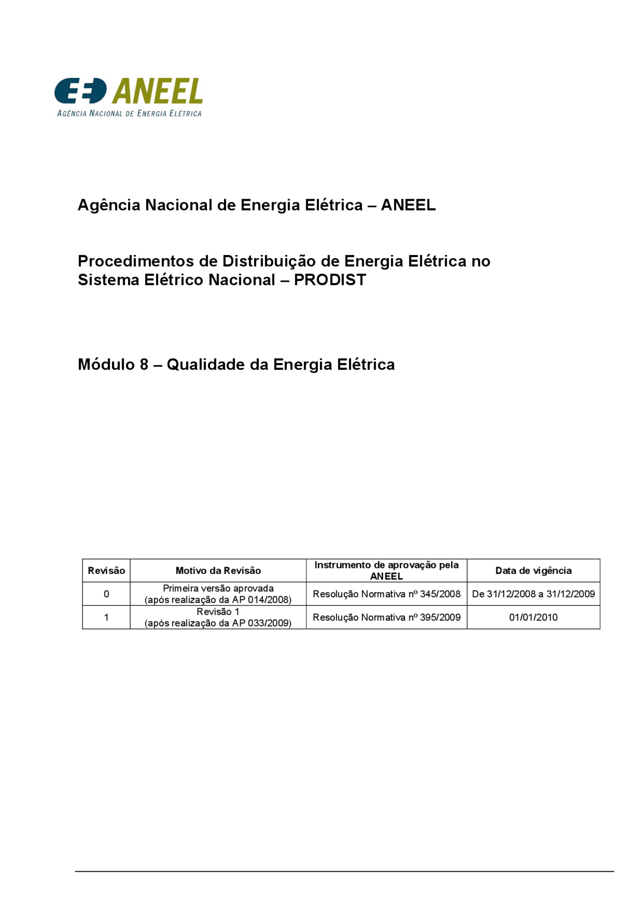 PRODIST Modulo8 - Prodist - Prodist - Docsity