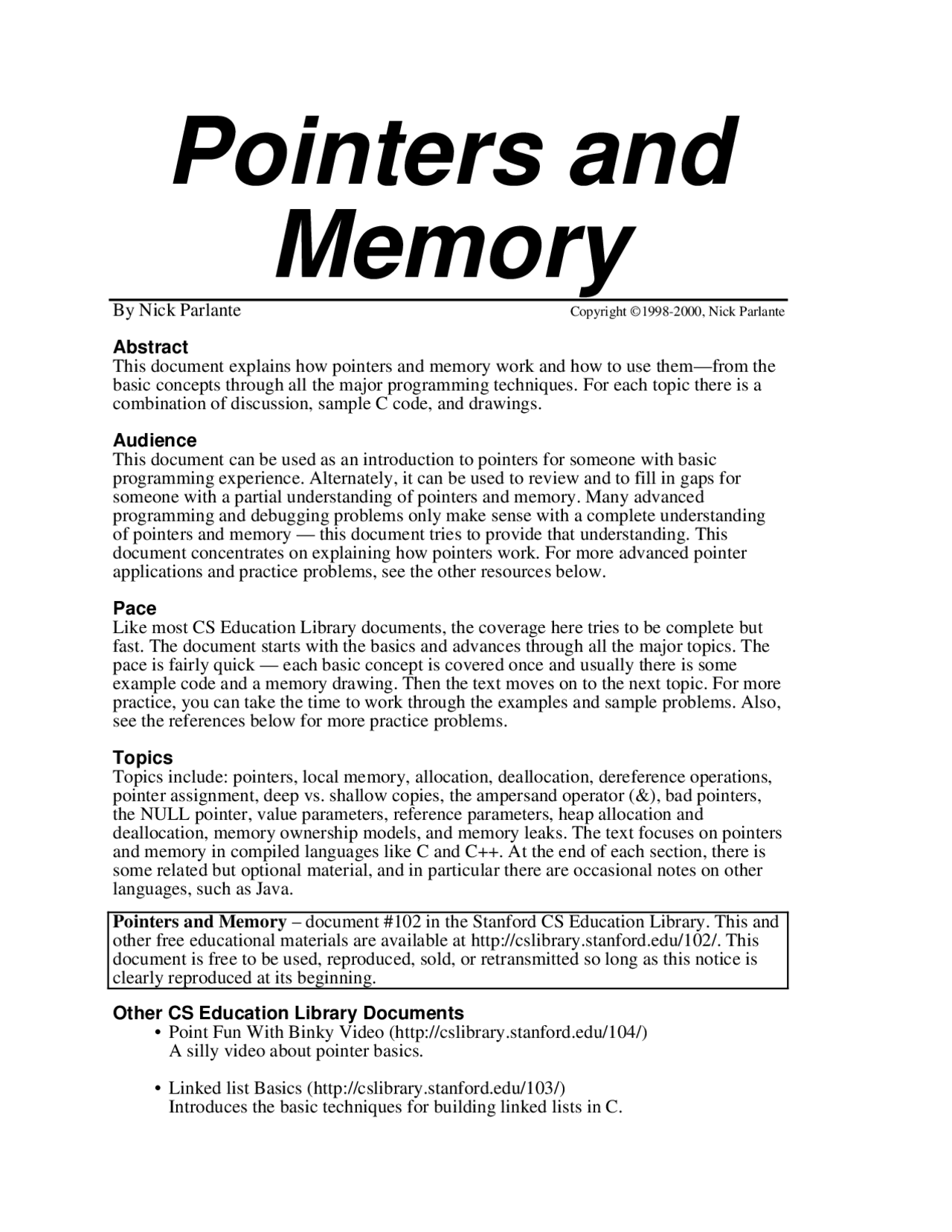 Pointers And Memory - Breve resumo sobre alocação dinâmica de memória ...