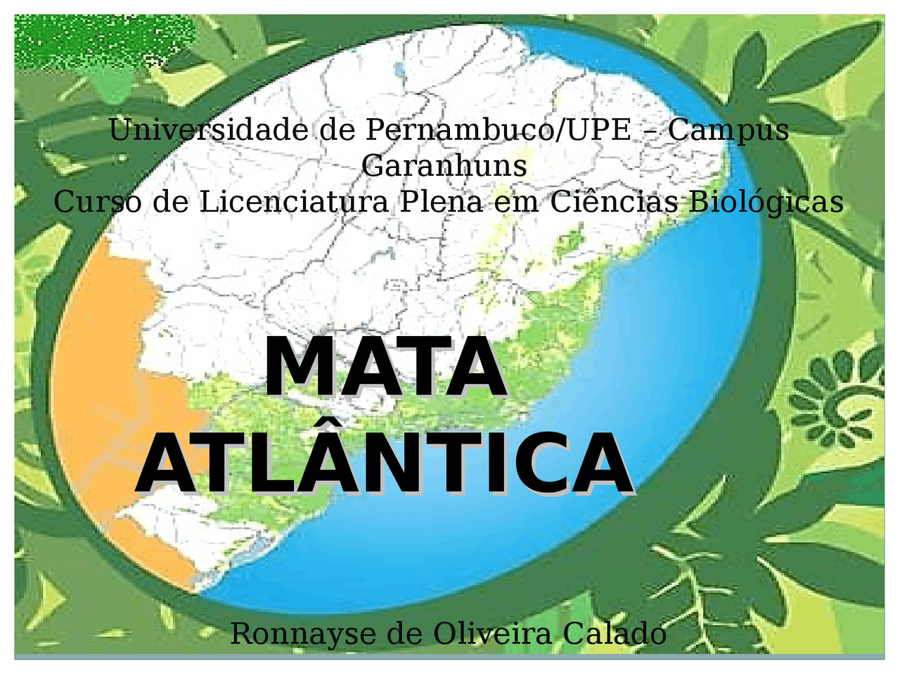Mata Atlântica: fauna, flora e desmatamento - Apresentação de trabalho ...
