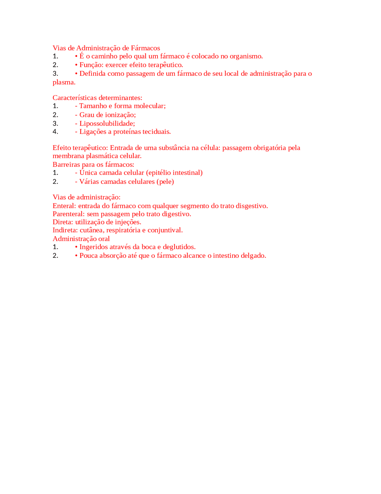 Vias De Administração De Fármacos Farmaco Farmaco Docsity