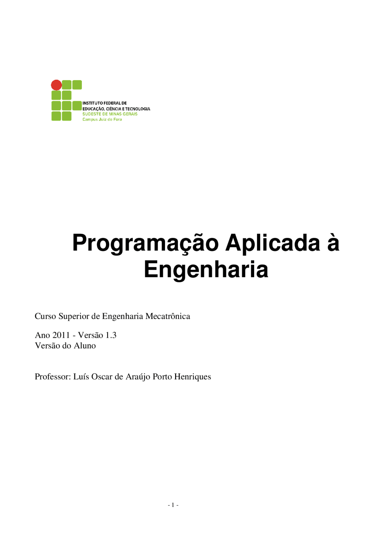 Matlab Mecatronica Conceitos Basicos Apostila De Progamaçao Aplicada