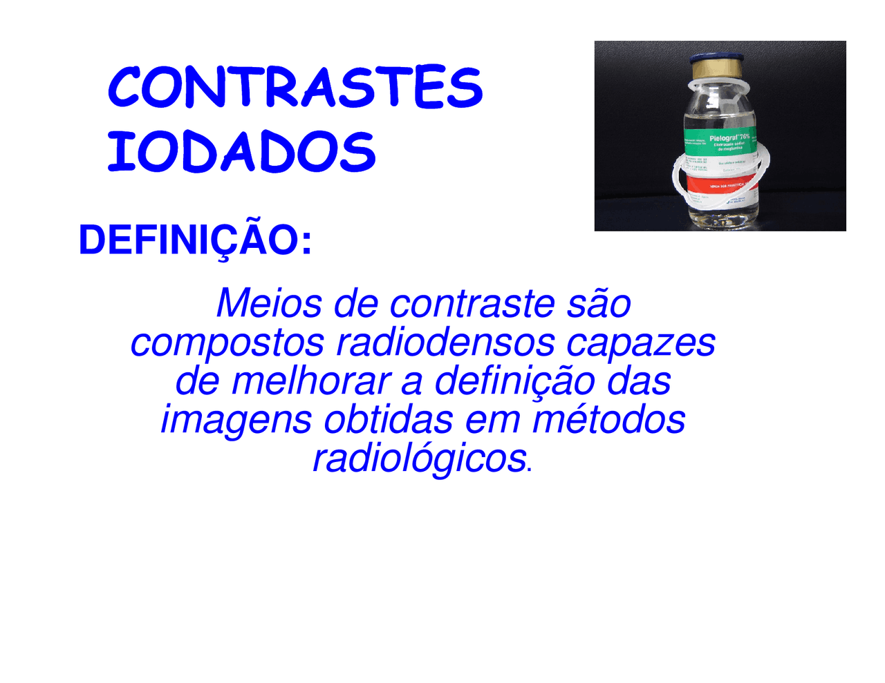 Contrastados - resumo de iodados - Docsity