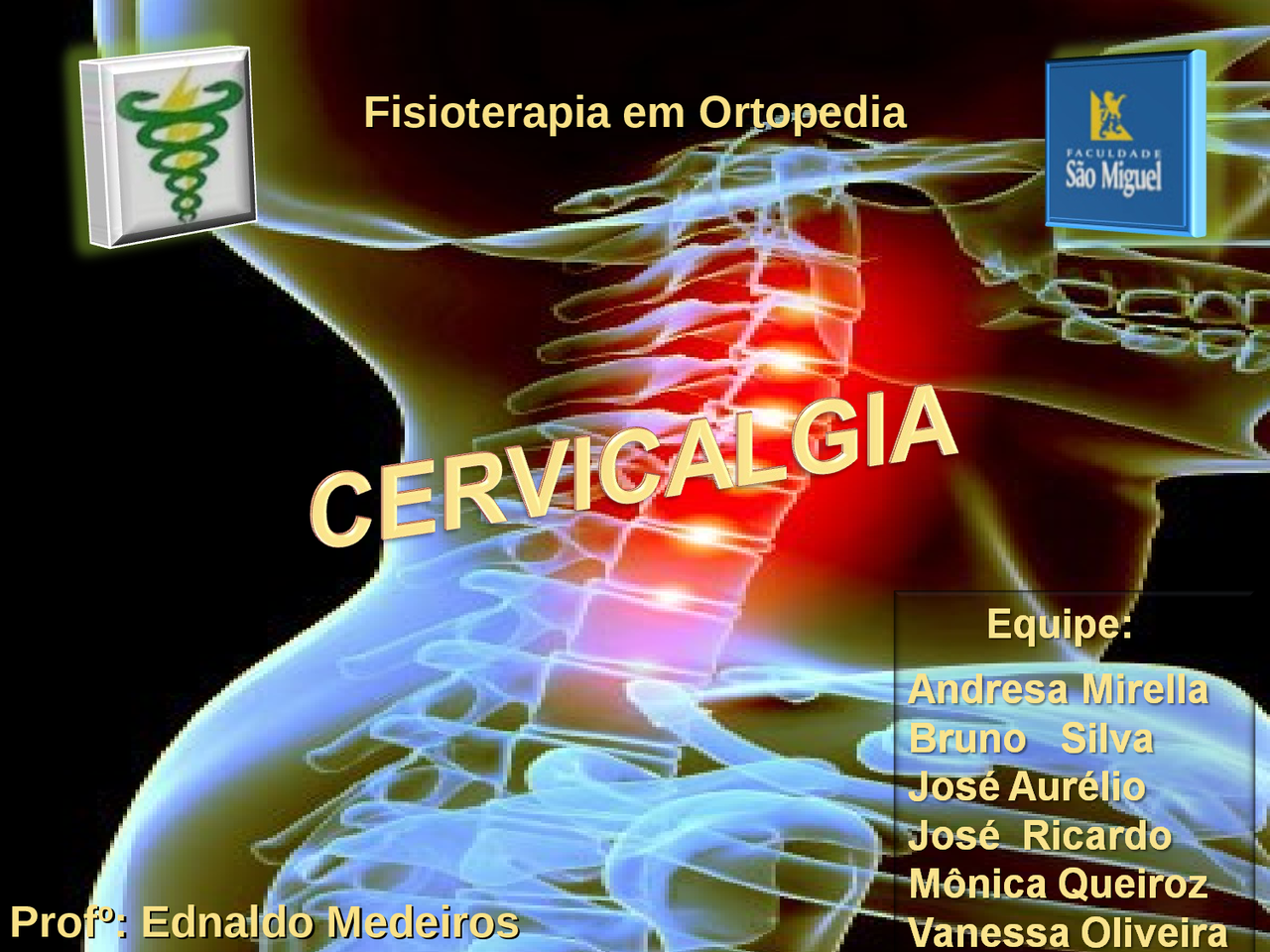 Cervicalgia slide - Seminário de ortopedia. - Docsity