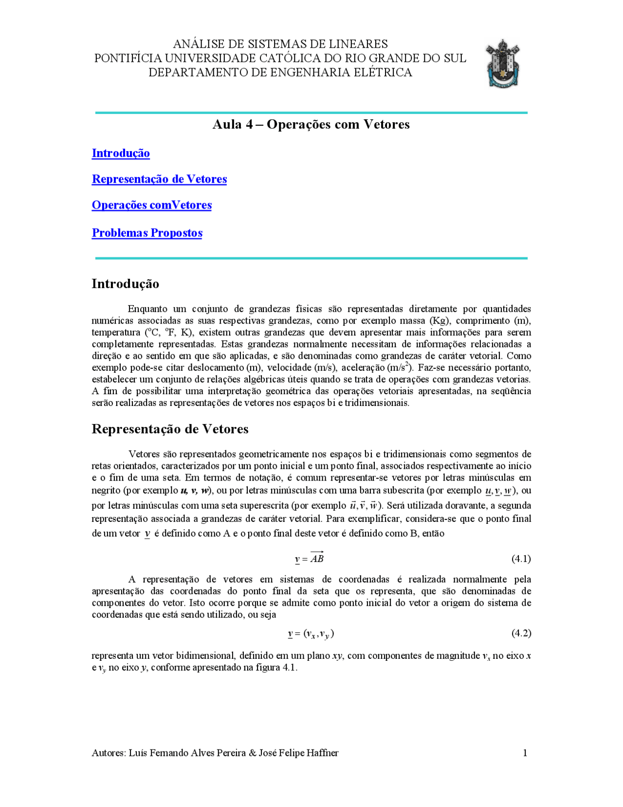 Apostila Análise De Sistemas Lineares Pucrs Aula04 Excelente