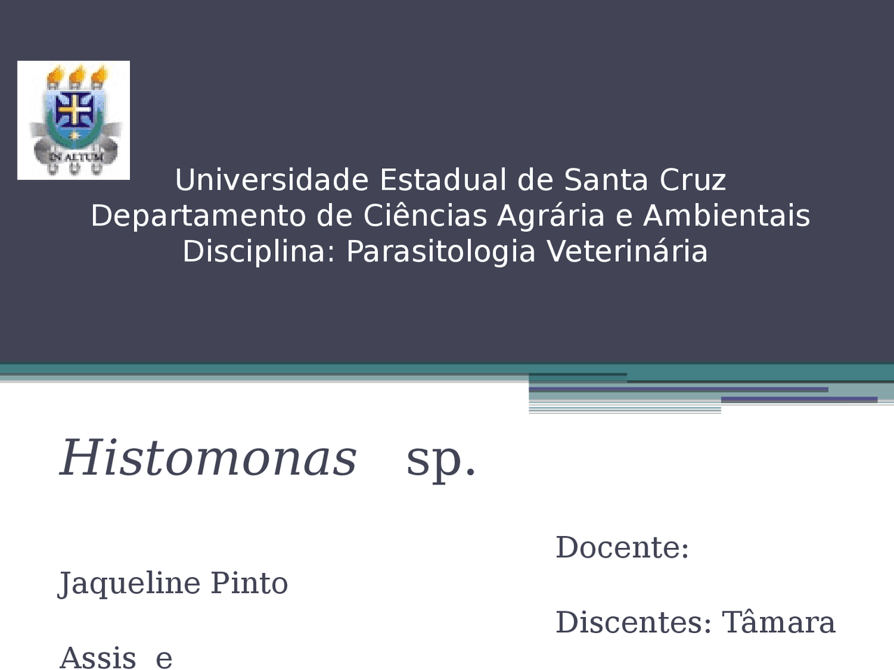 Histomonas sp. - parasitologia veterinaria - Docsity