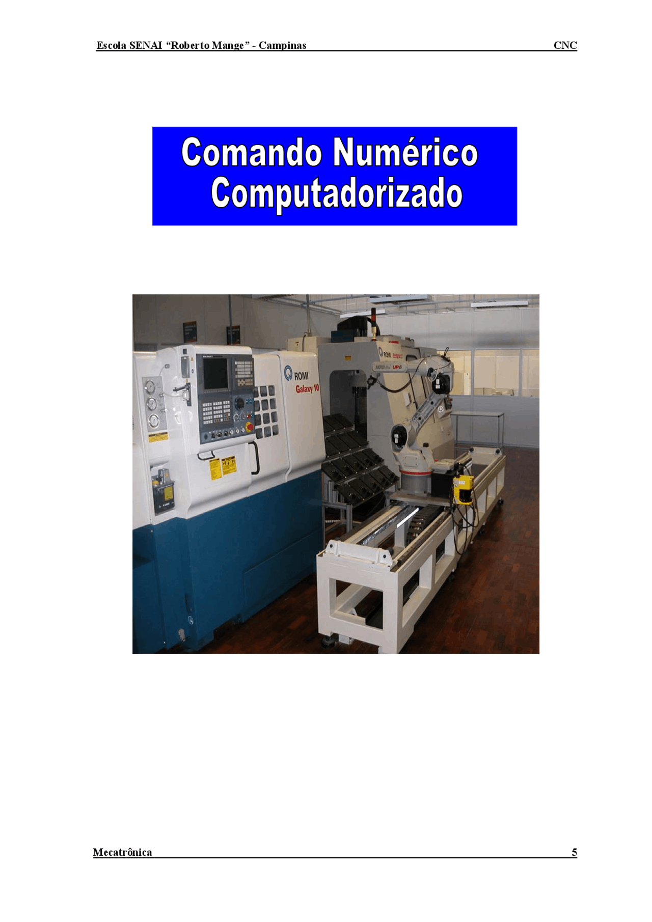 Apostila CNC - Centro de Usinagem - Introdução ao comando numerico ...