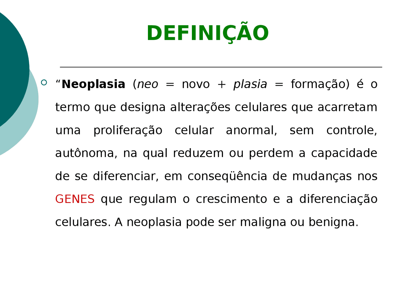 NEOPLASIAS (metastase) - Aula de Patologia - Docsity