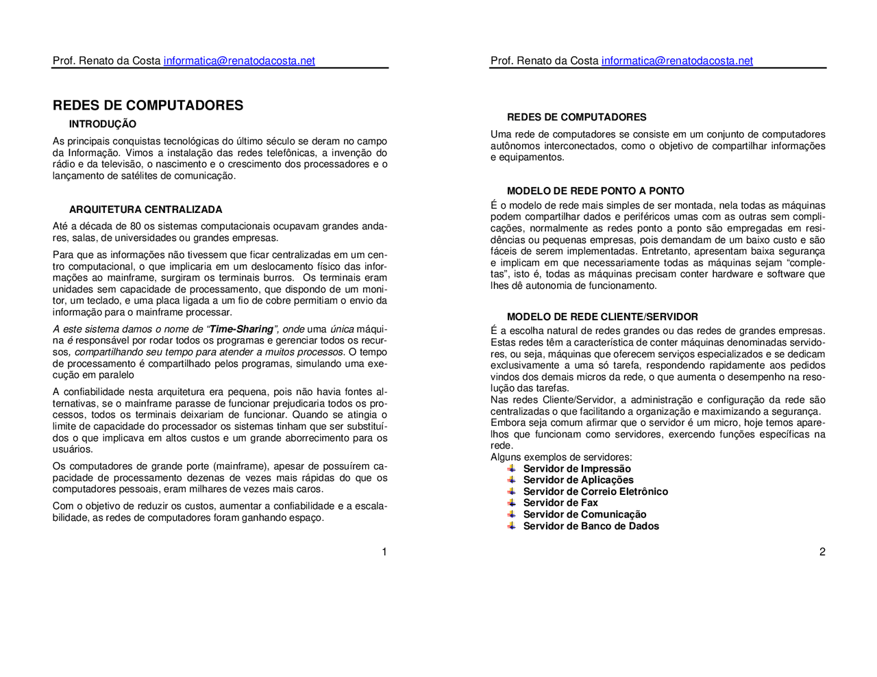 Redes E Internet Aula De Informática Redes E Internetr Docsity