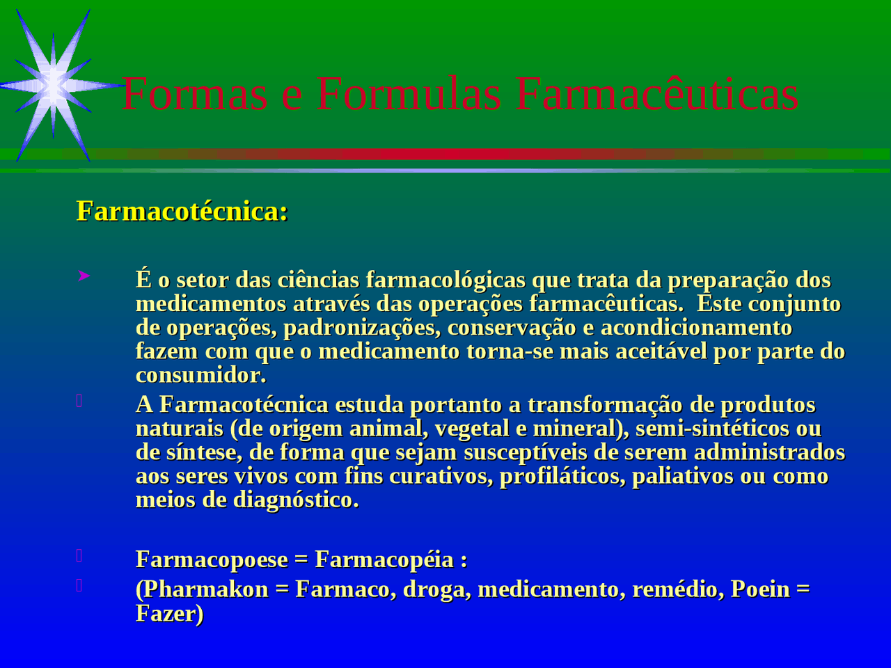 Forma Farmacêutica Forma E Fórmulas Farmacêuticas Docsity