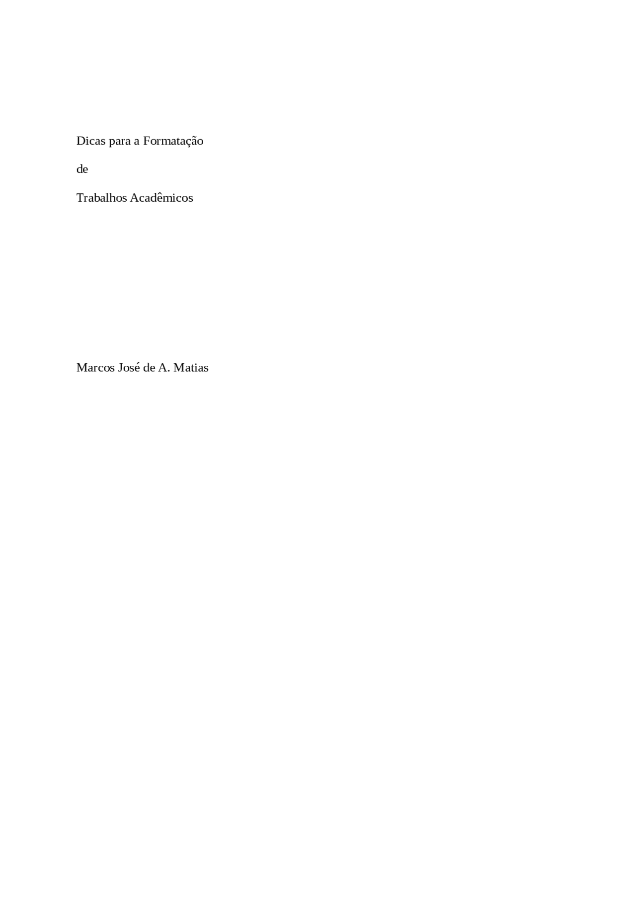 Dicas Para Formata O 1 Tcc Formatação Tcc Docsity