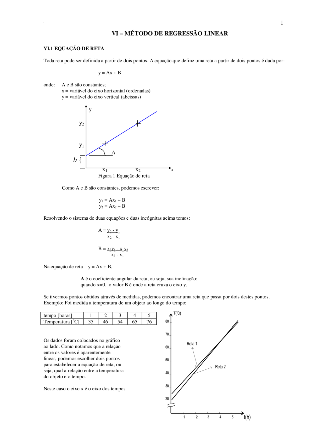 Método de regressão linear - ´ Algebra Linear - Docsity