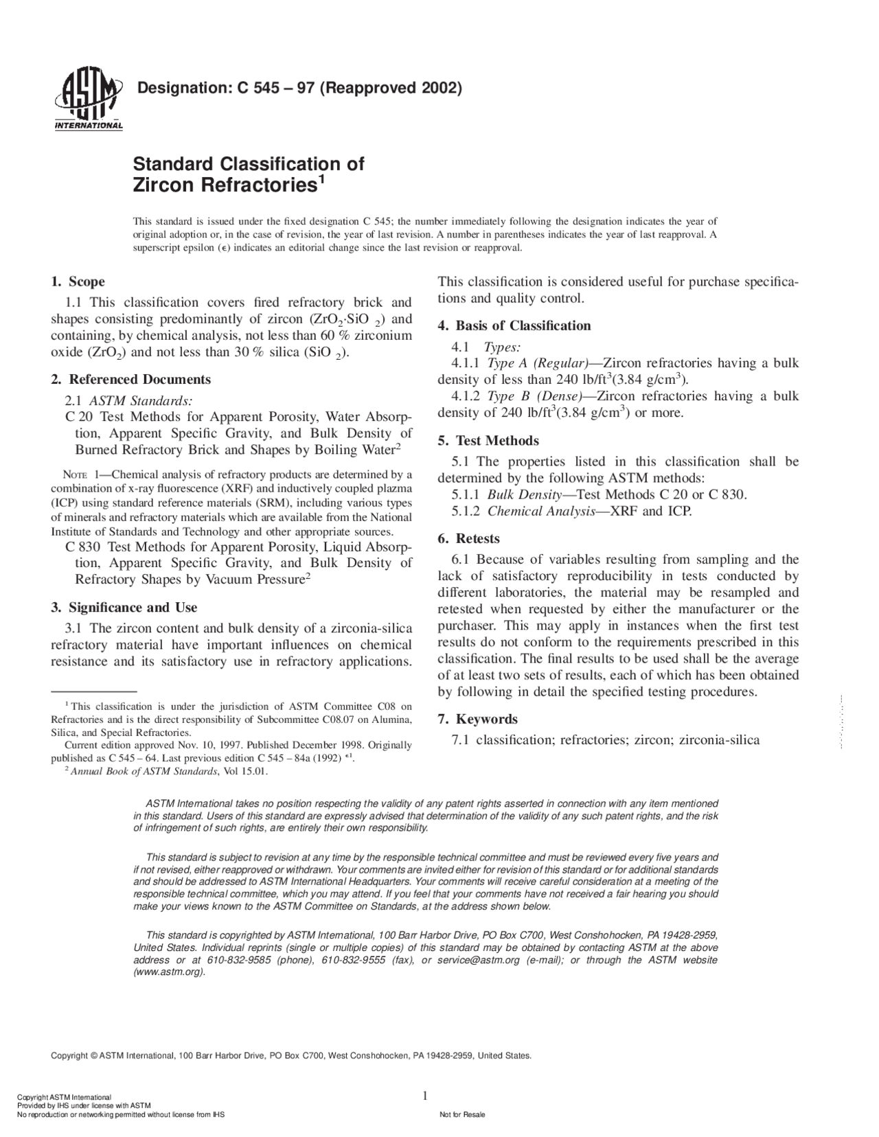 Astm c545 - Astm c545 - Docsity
