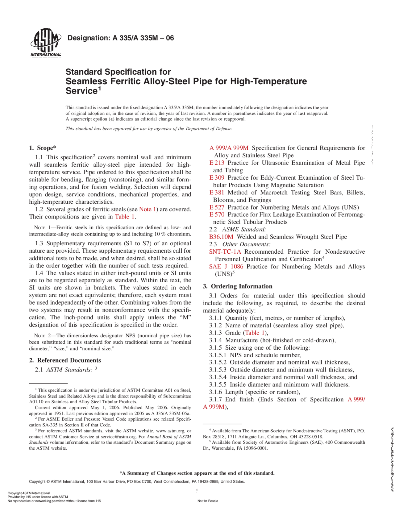 Astm a335 - Astm a335 - Docsity