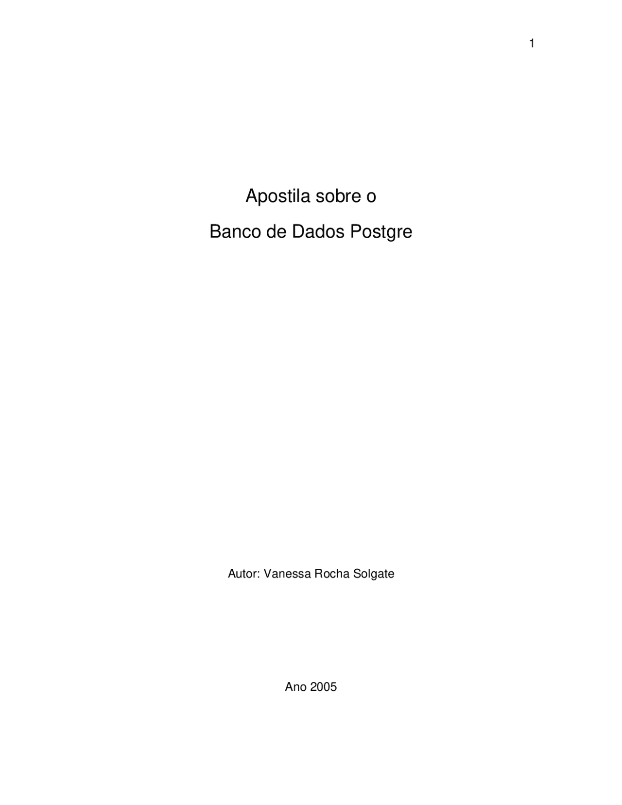Apostila Banco Dados Postgresql Banco De Dados Postgresql Docsity