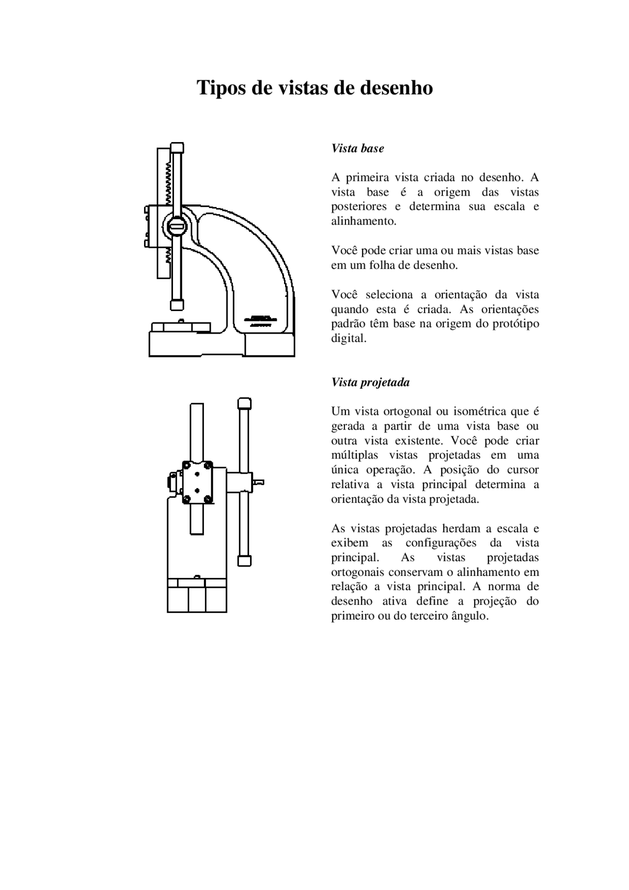 Tipos de Vistas de Desenho - Vários tipos de vistas ortogonais em ...