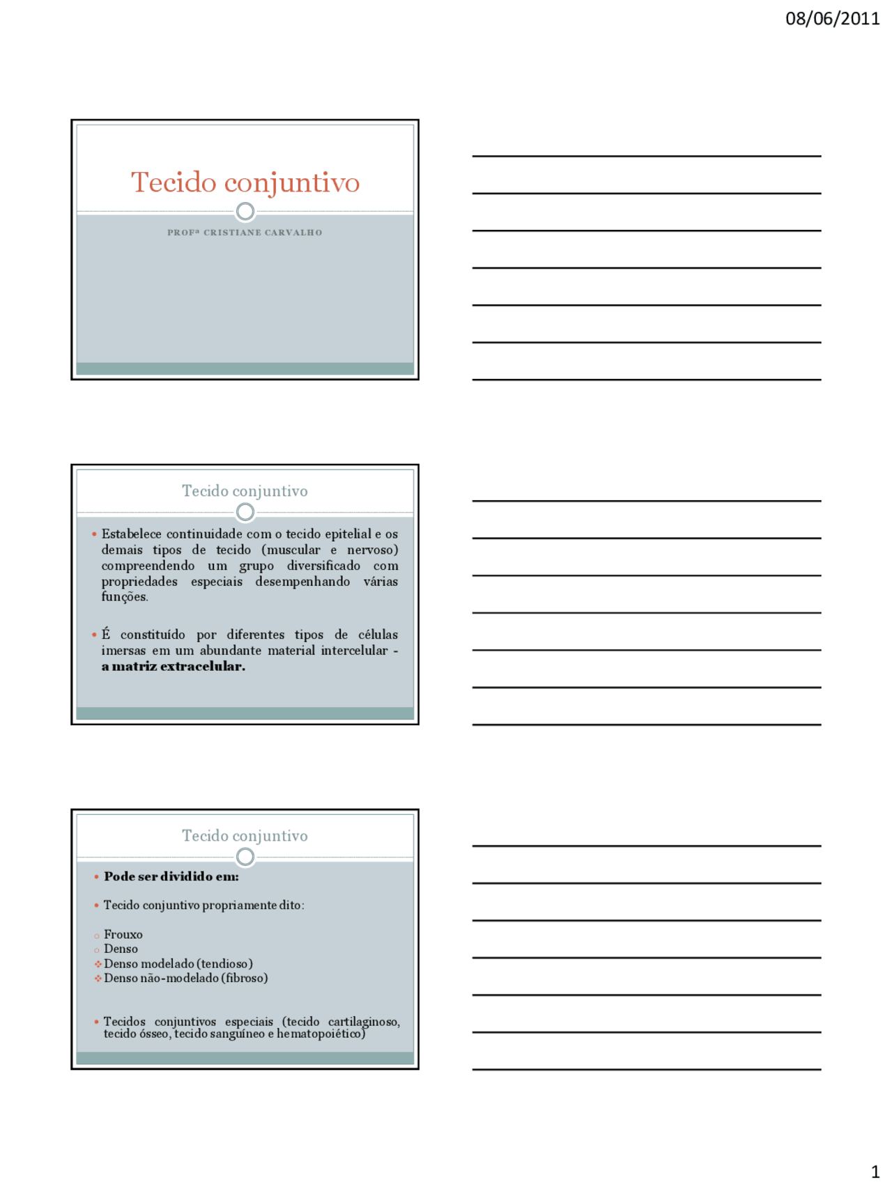 Tecido Conjuntivo Introdução A Histologia Docsity