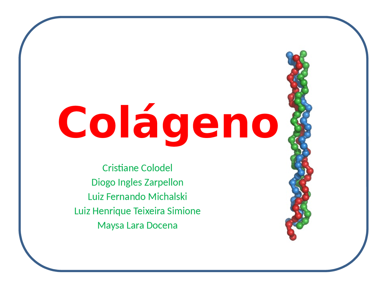 ColágenoO que é o colágeno?O colágeno é a p - Estrutura, composição ...