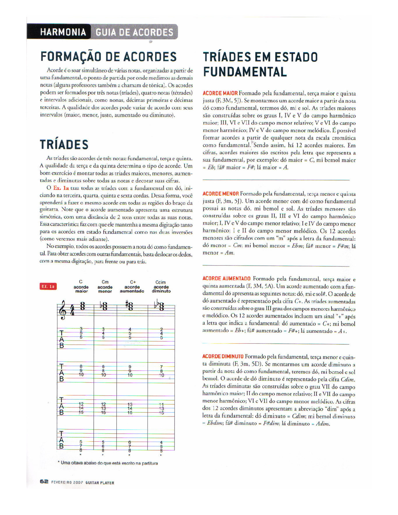 Teoria Musical Guia de Acordes - Harmonia - Guia de Acordes - Docsity