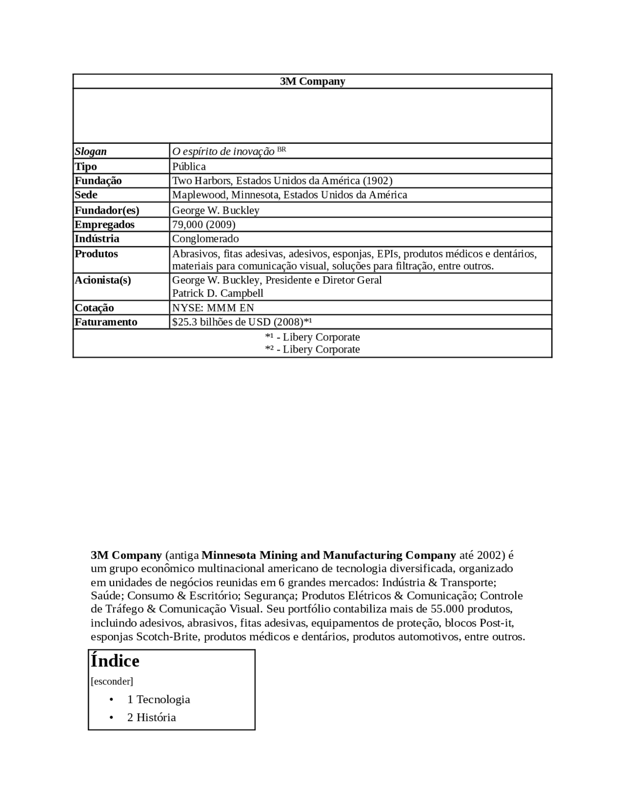 3M Company - 3M do Brasil - Docsity