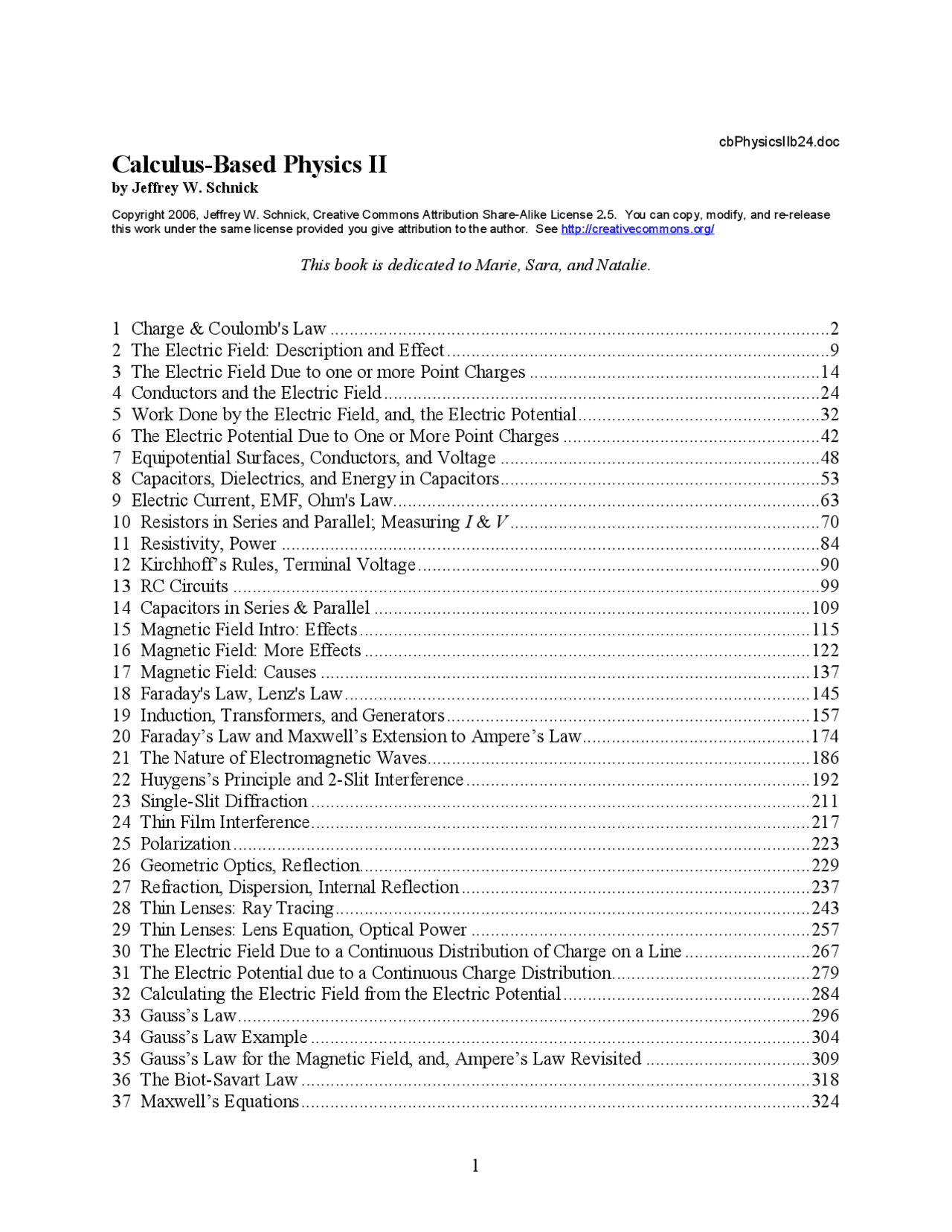 Calculus Based Physics Ii Calculus Based Physics Ii Docsity