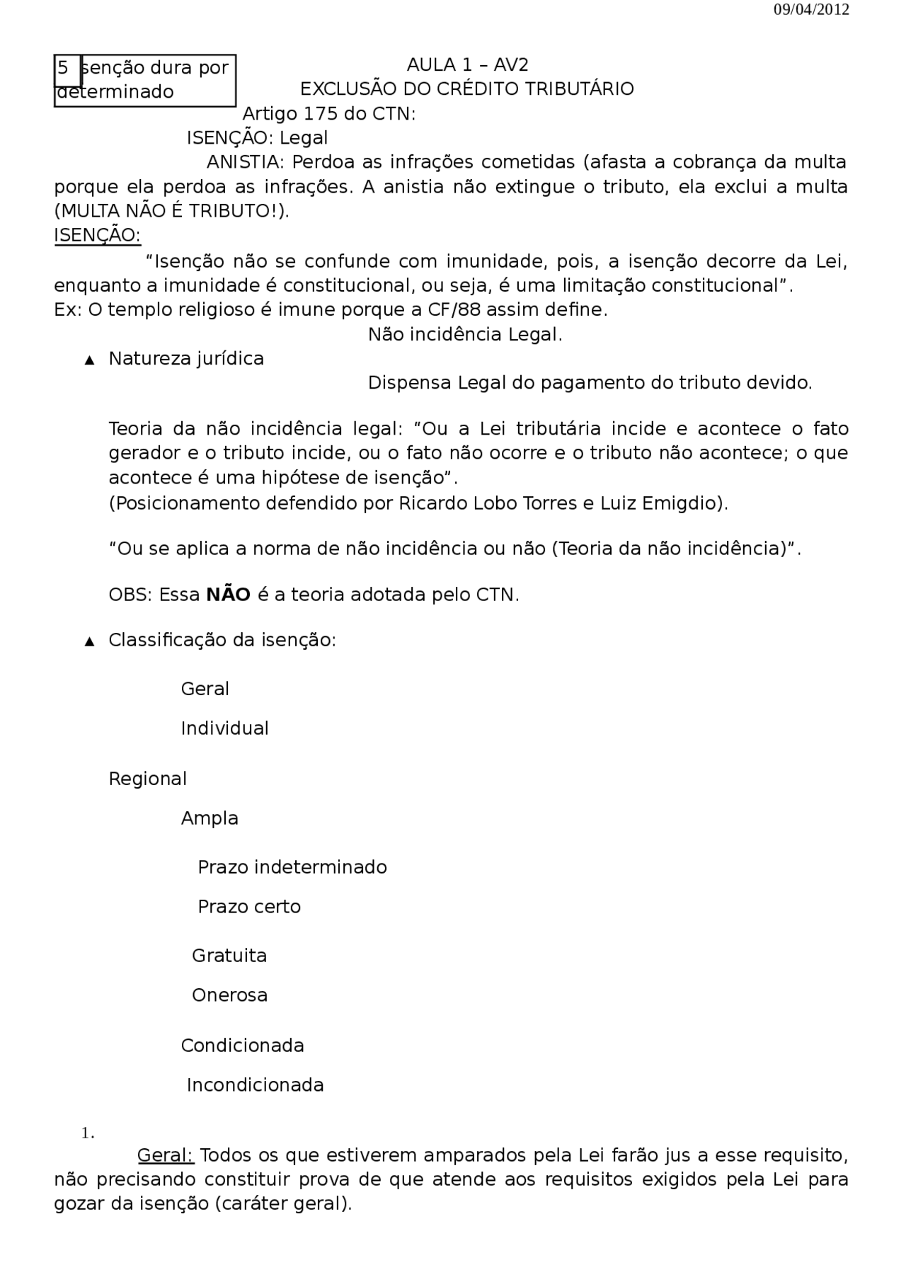 Aula 1 Av2 2 Direito TributÁrio Ii Docsity