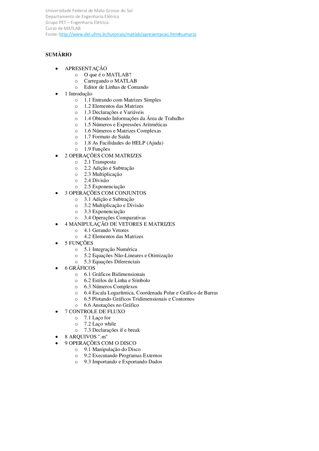 Apostila Matlab Tutorial De Matlab Docsity