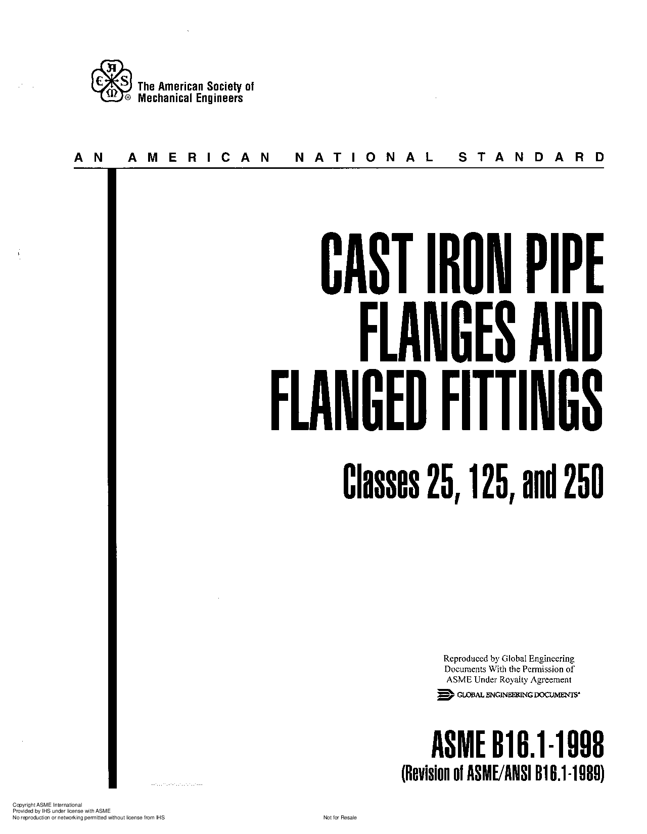Asme b 16.1 flanges - Asme B 16.1 - Docsity