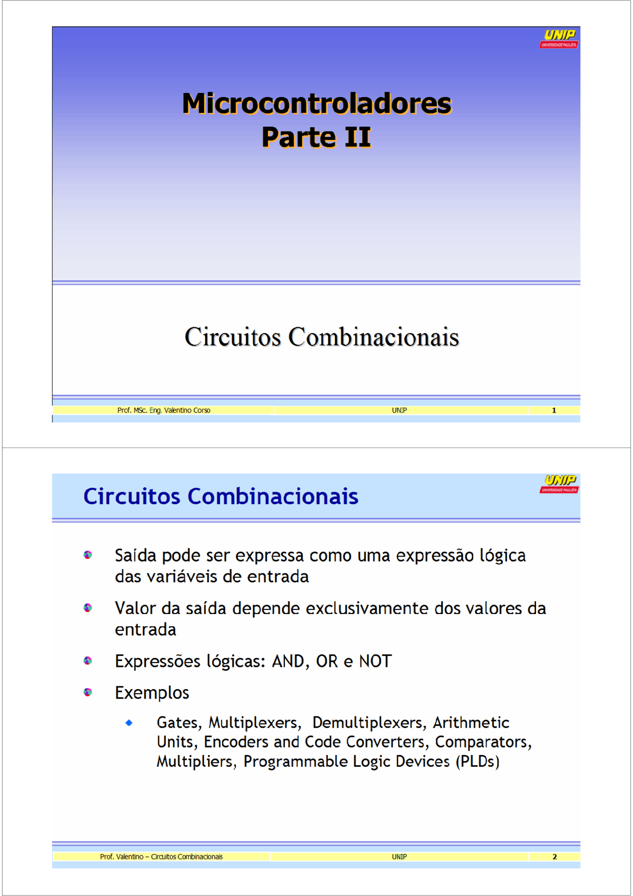 Microcontroladores Parte Ii Circuitos Digitais Docsity