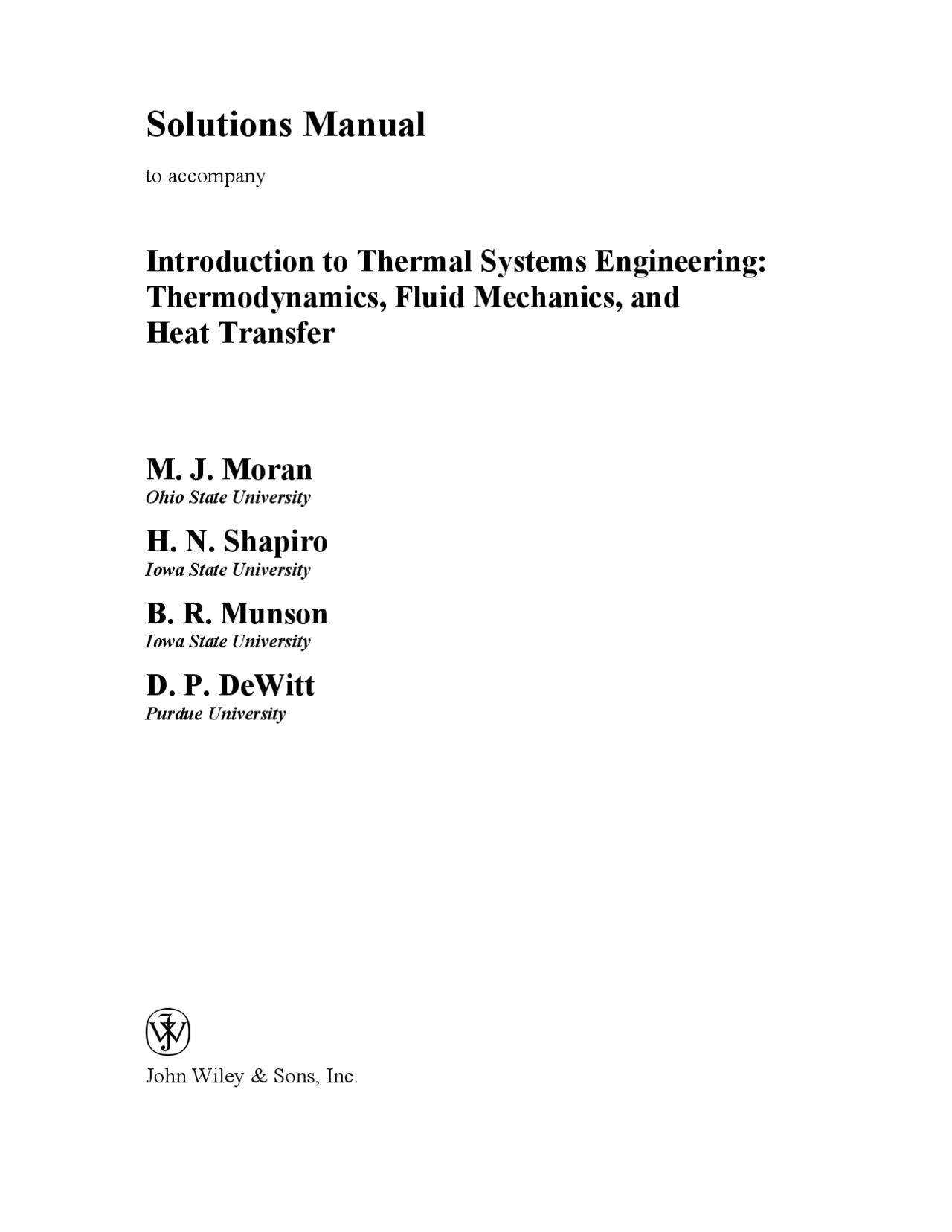 Introduction to Thermal Systems Engineering - solu?ao i.s.t.eng ...