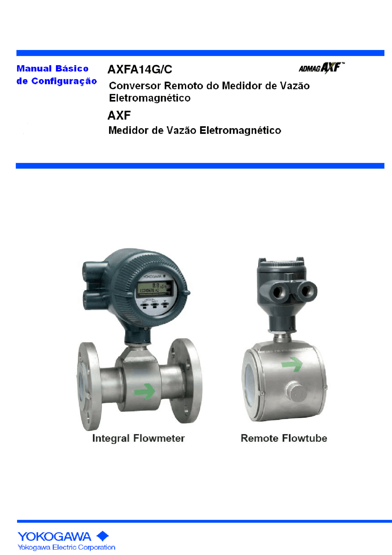 Manual de configuração básico axf - Medidor de vazão axf | Docsity