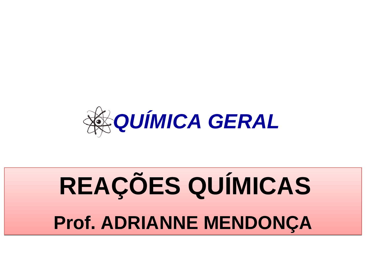 Reações Quimicas Química Geral Docsity