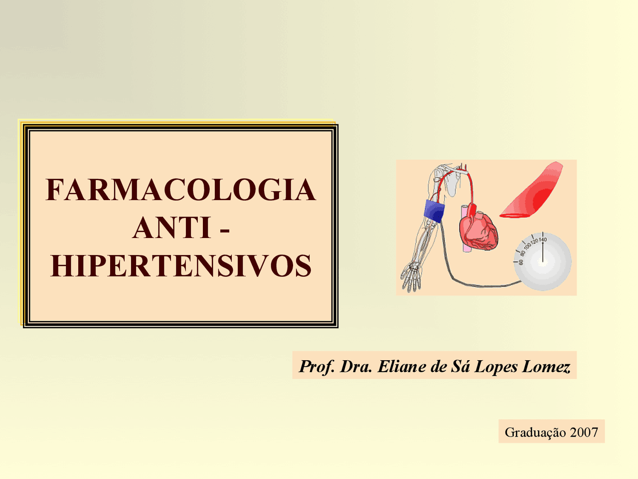 Farmacologia da Hipertensão - Farmacologia dos anti-hipertensivos ...
