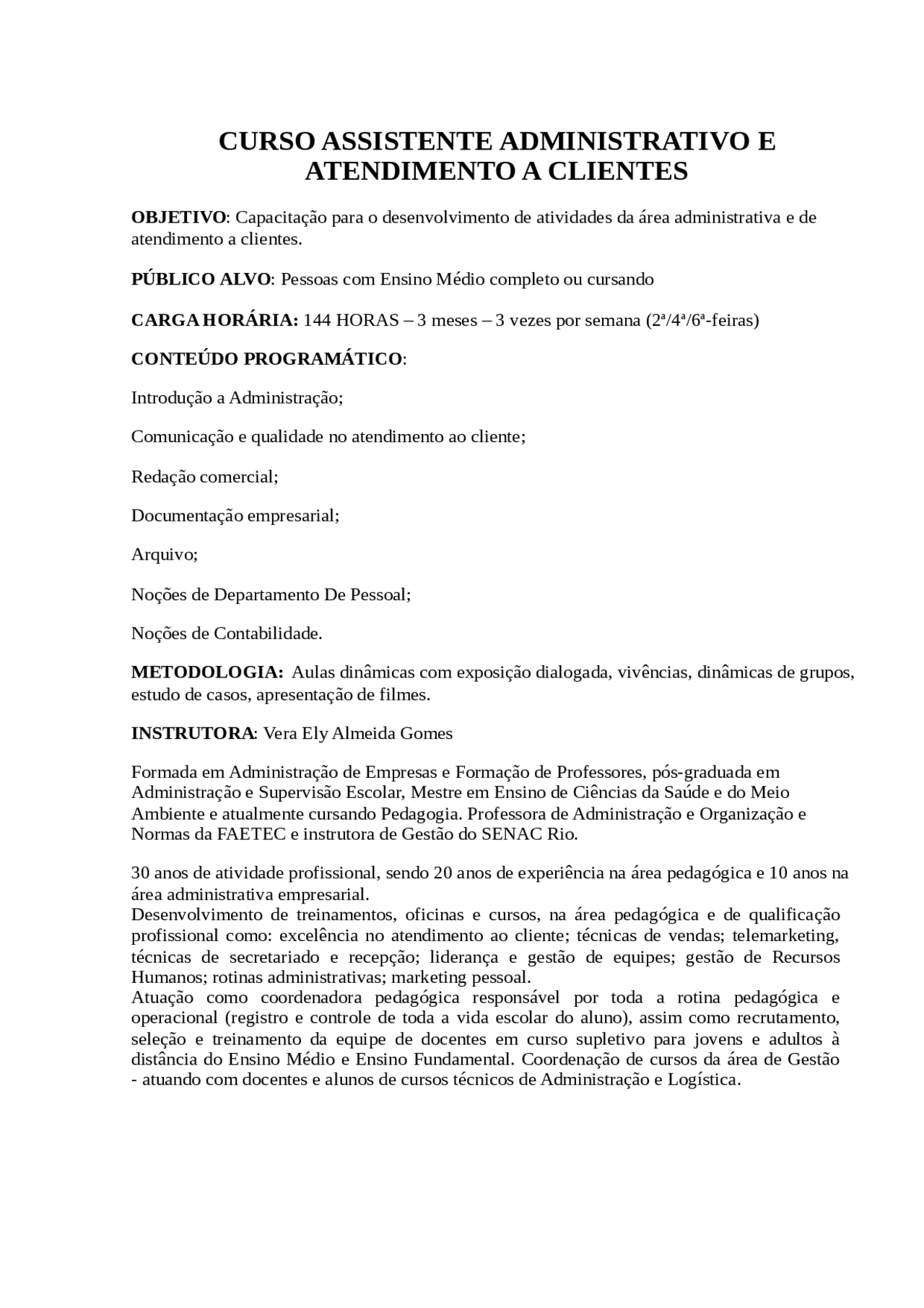 Curso Assistente Administrativo E Assistente Administrativo Docsity