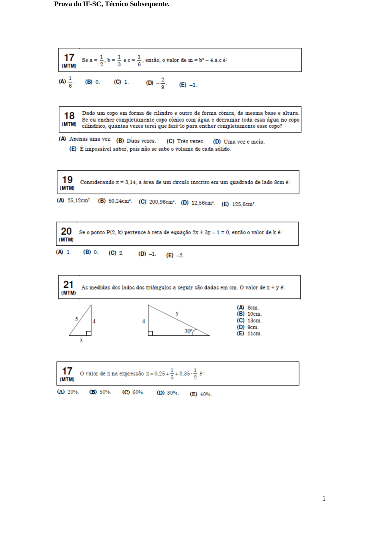 Provas E Gabaritos Ifsc - BRAINCP