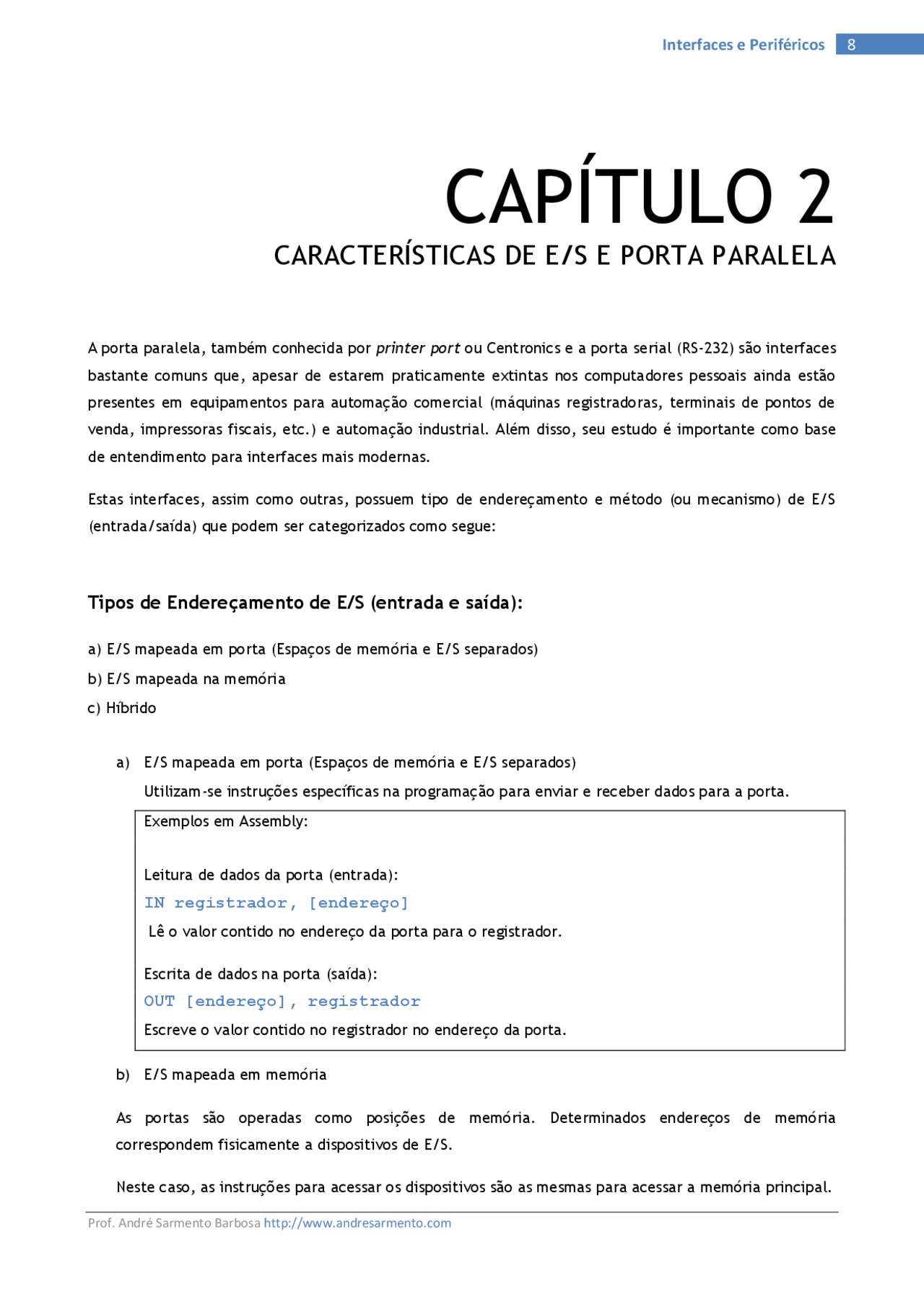 Interfaces E Perifericos 2 Interfaces E Perifericos 2 Docsity