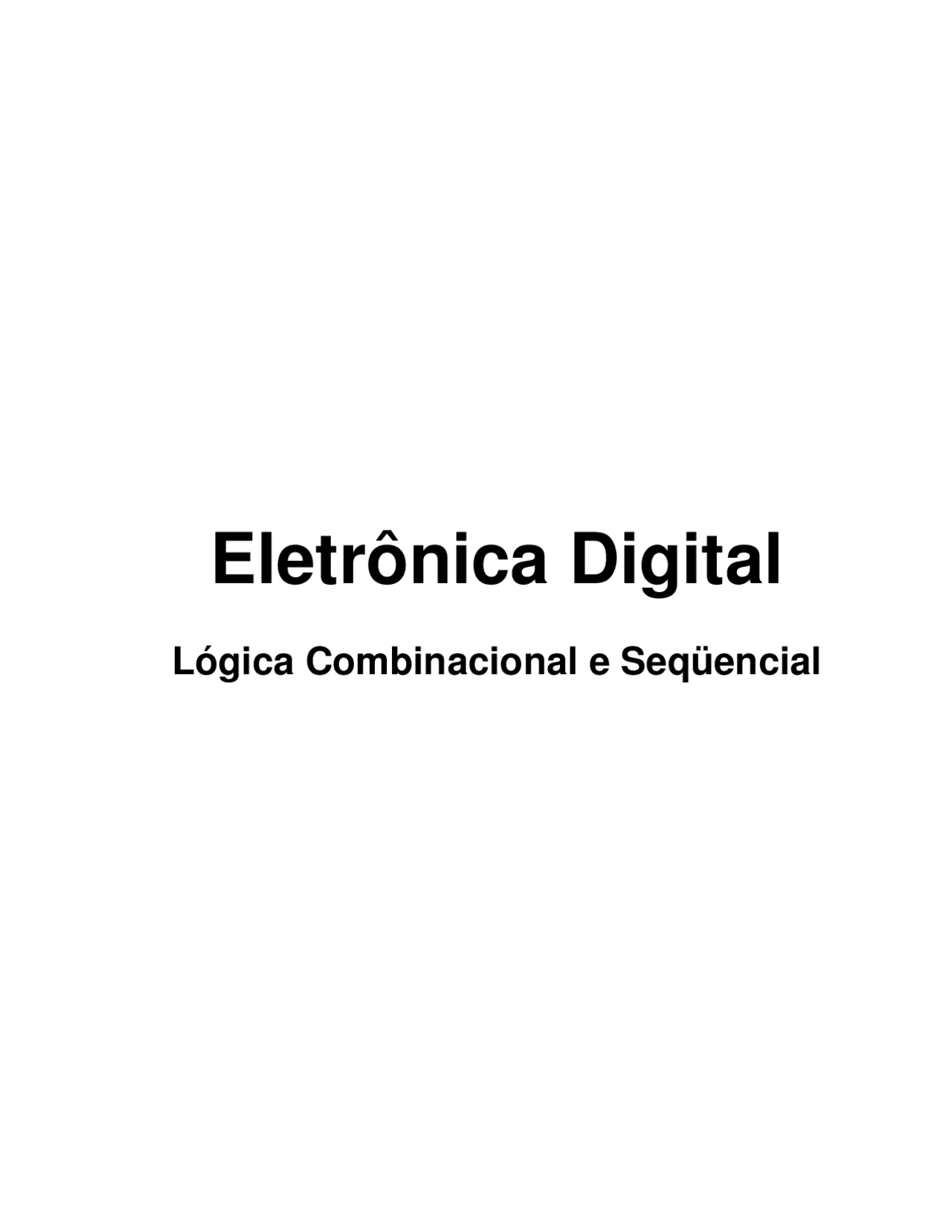 Eletronica Digital Eletronica Digital Docsity