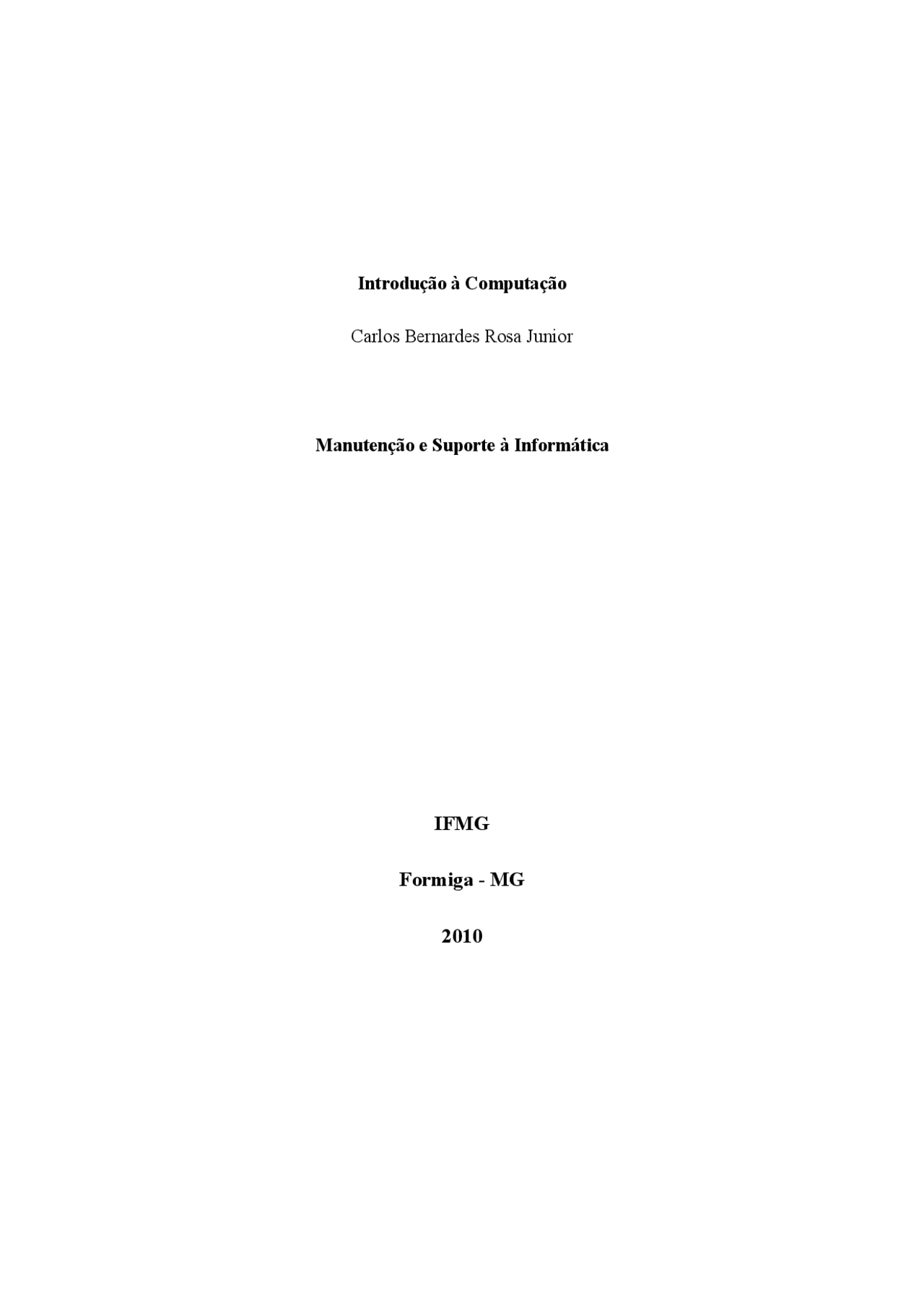 Introdução Computação V2 Computação Básica Docsity