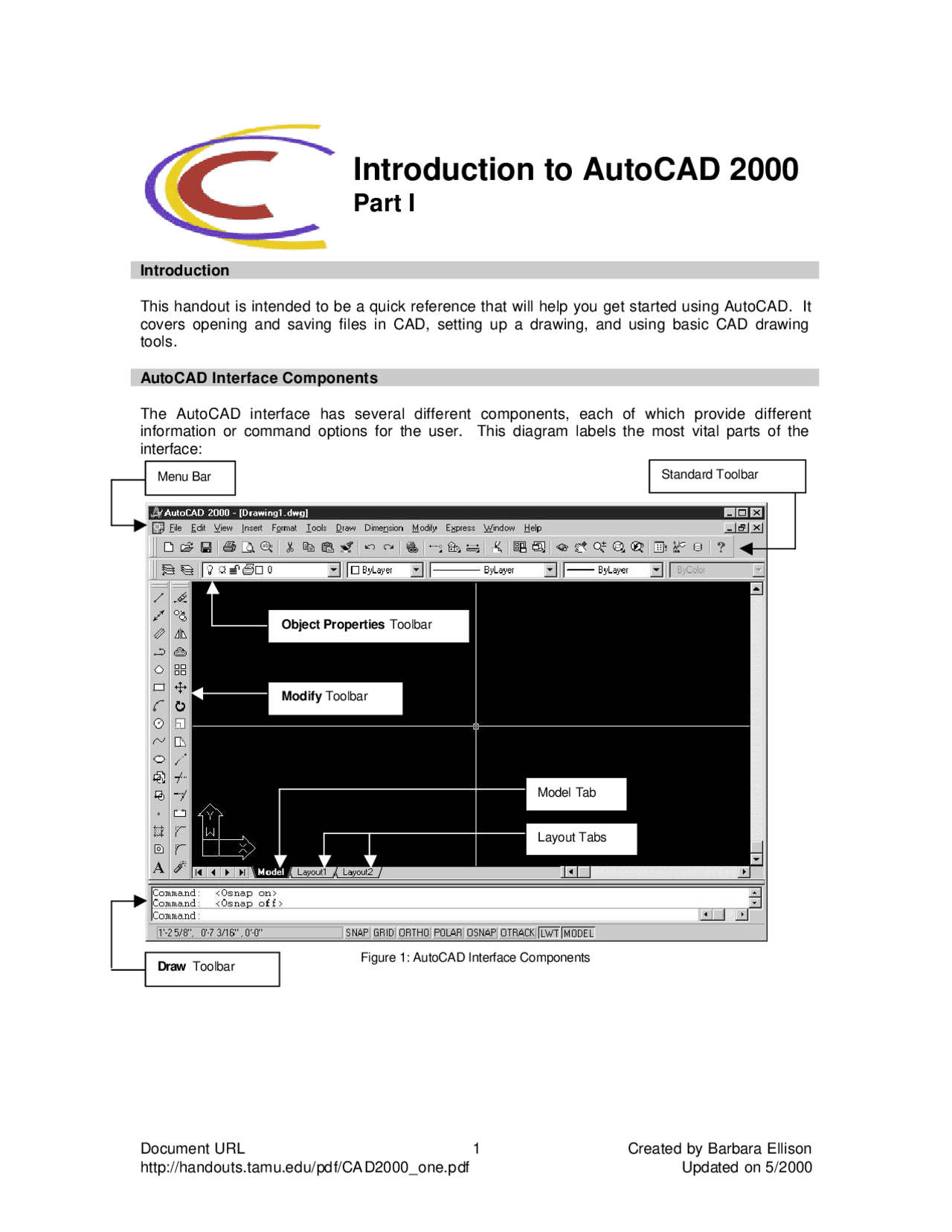Introduction to AutoCad2000 - Noções principais sobre a introdução do ...