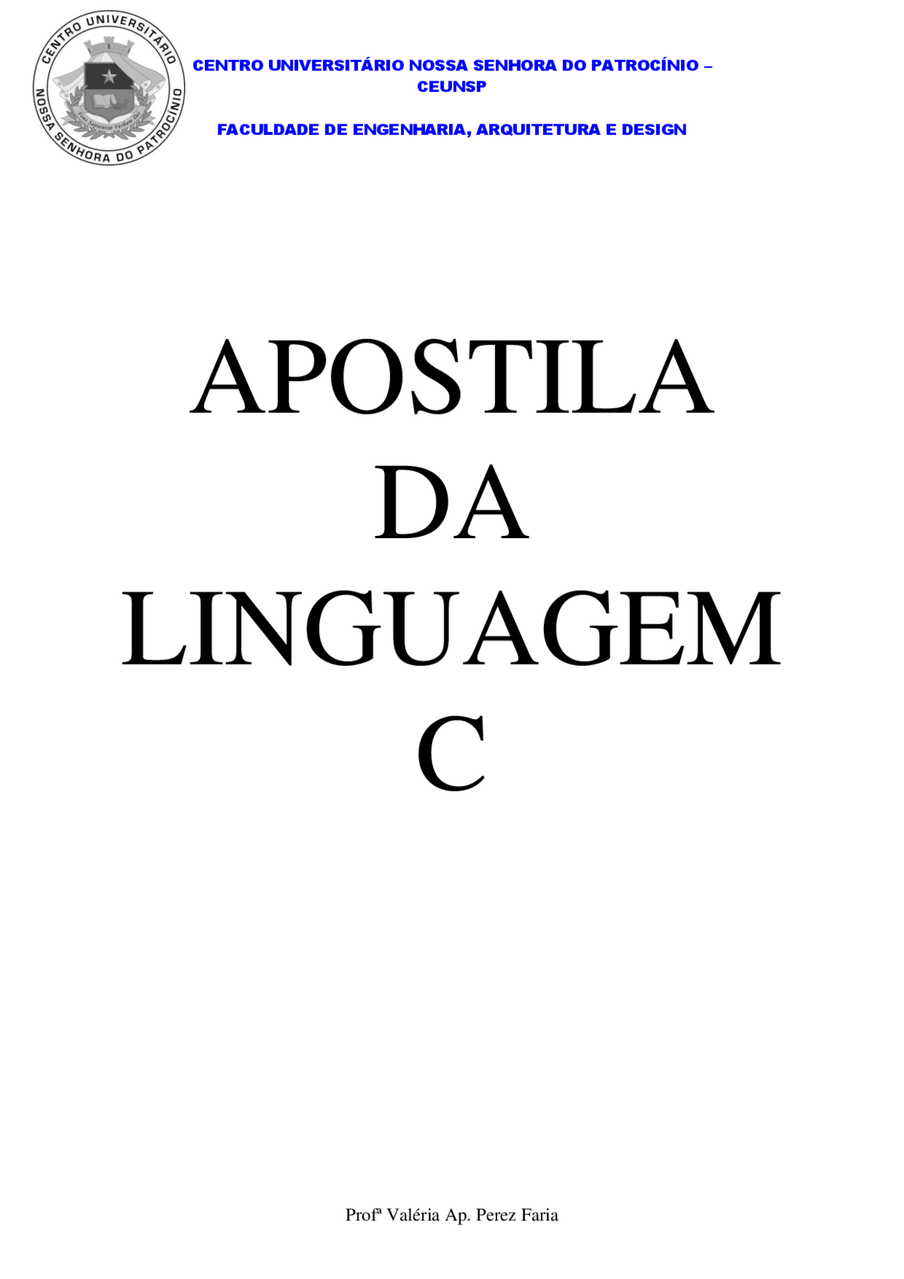 Apostila Da Linguagem C 2012 Apostila De Linguagem C Docsity