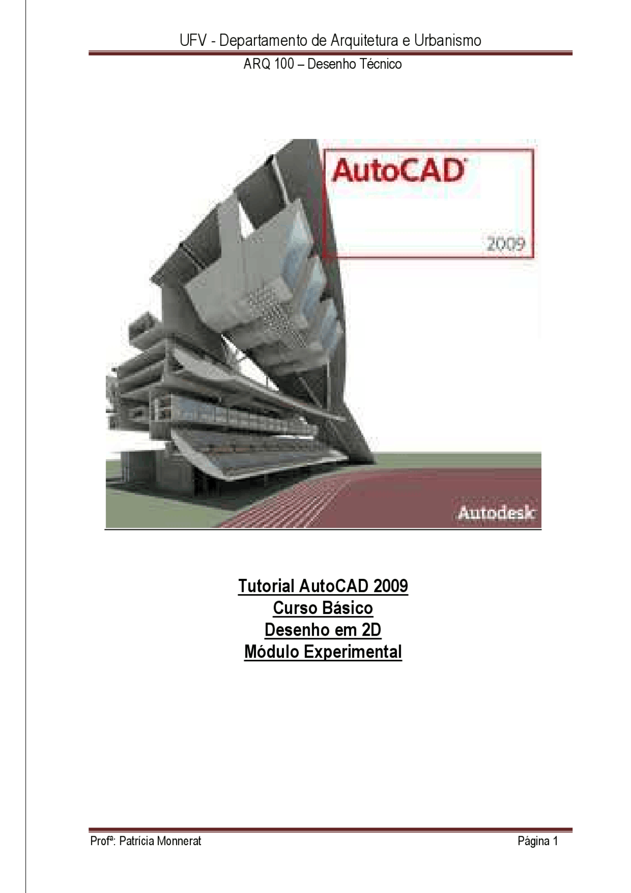 Tutorial Auto Cad20092012ii Tutoria De Utilização Do Auto Cad2009