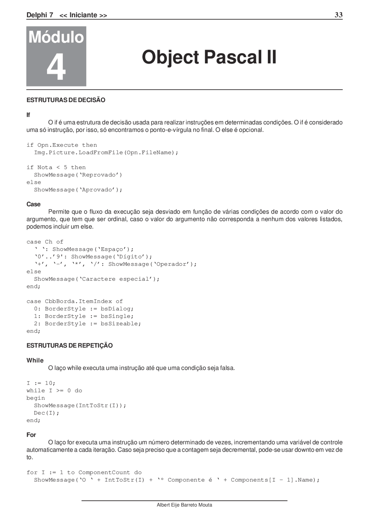 logica de programação 04 - aprendendo a programar | Docsity