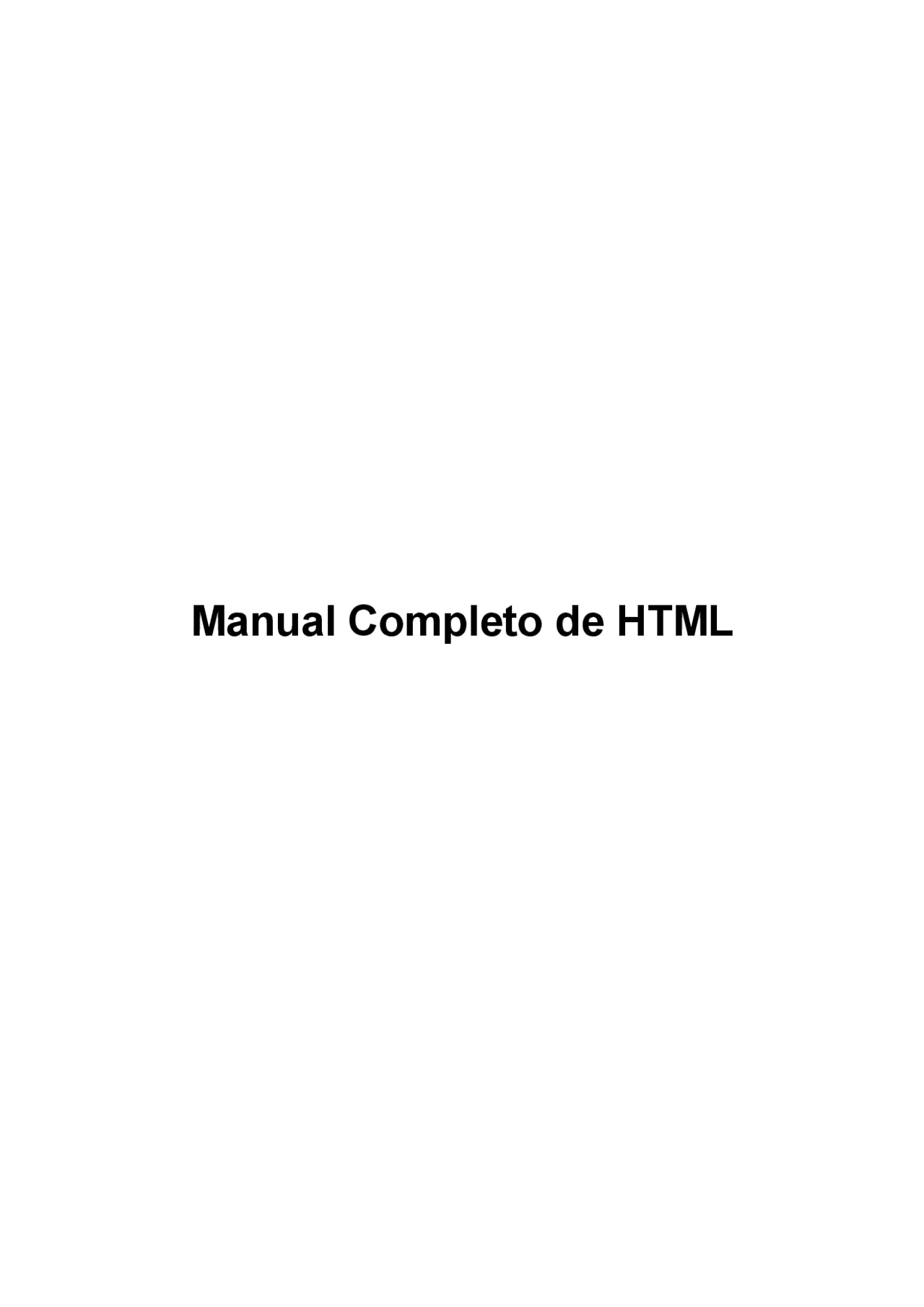 Manual Completo De Html Aprenda A Desenvolver Paginas Web Docsity