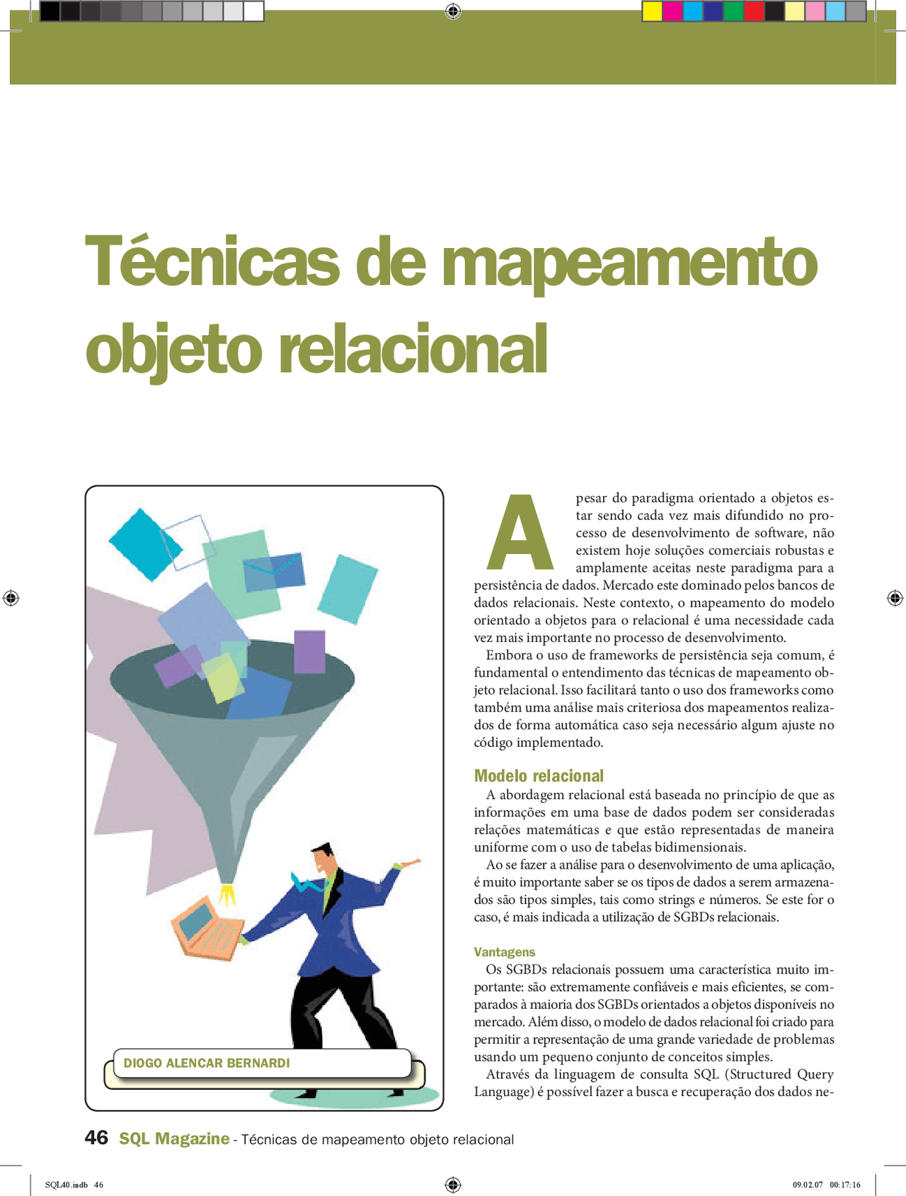 SqlM objeto relacional artigo6sql40 - Artigo revista SQL Magazine - Docsity